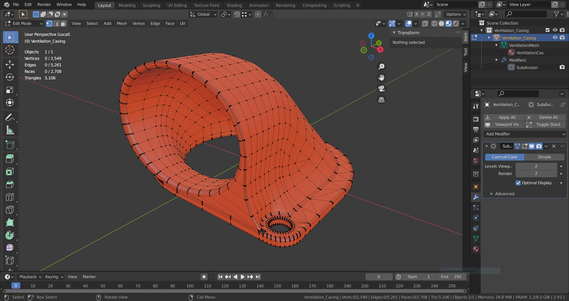 Ventilation Casing - 3D Model by Grishmanovskij Anton