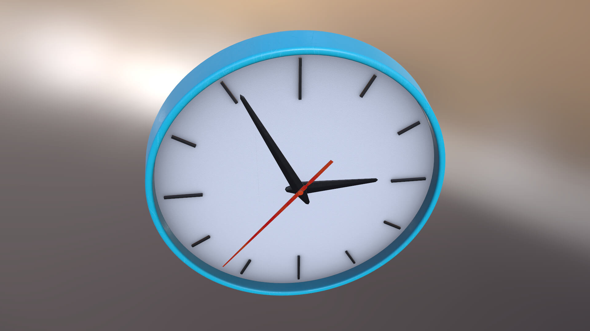 Blue Wall Clock - 3D Model by Grishmanovskij Anton
