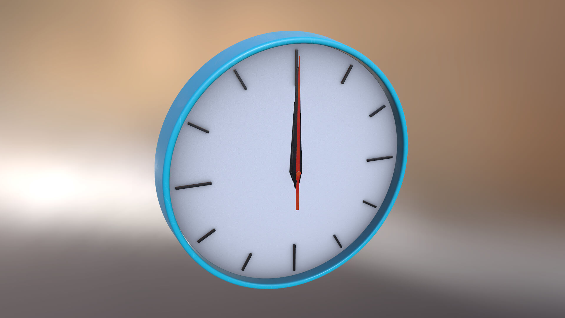 Blue Wall Clock - 3D Model by Grishmanovskij Anton
