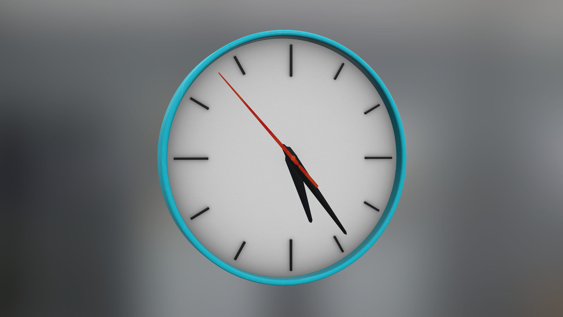 Blue Wall Clock - 3D Model by Grishmanovskij Anton
