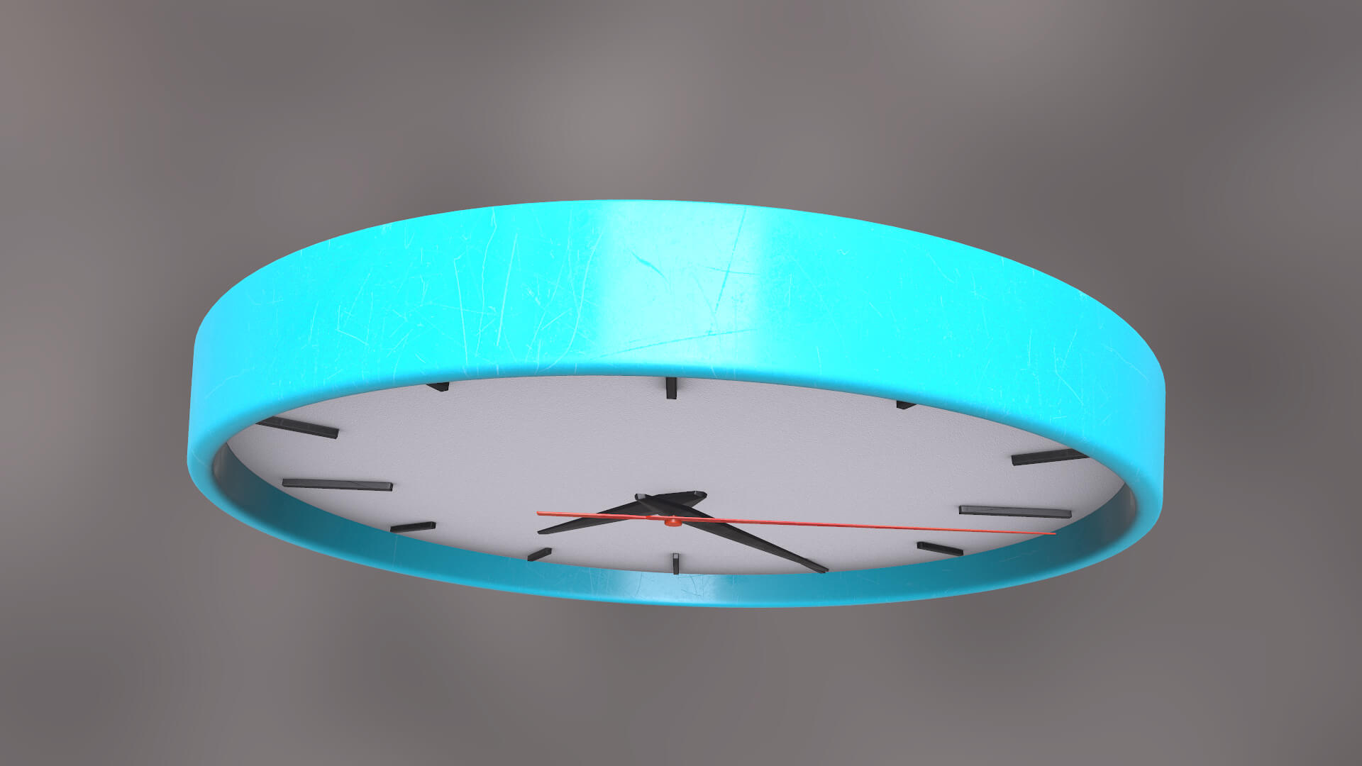 Blue Wall Clock - 3D Model by Grishmanovskij Anton