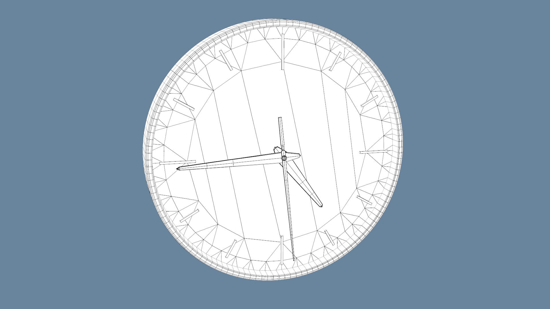 Blue Wall Clock - 3D Model by Grishmanovskij Anton