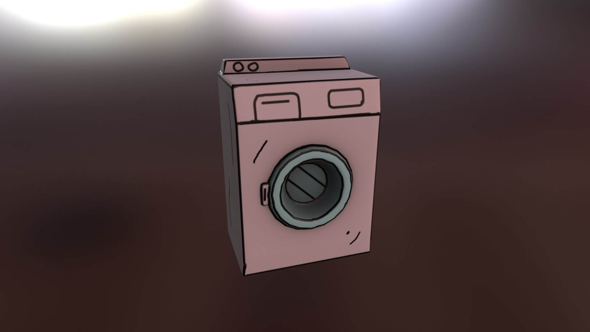 Washing Machine Cartoon - 3D Model by Grishmanovskij Anton