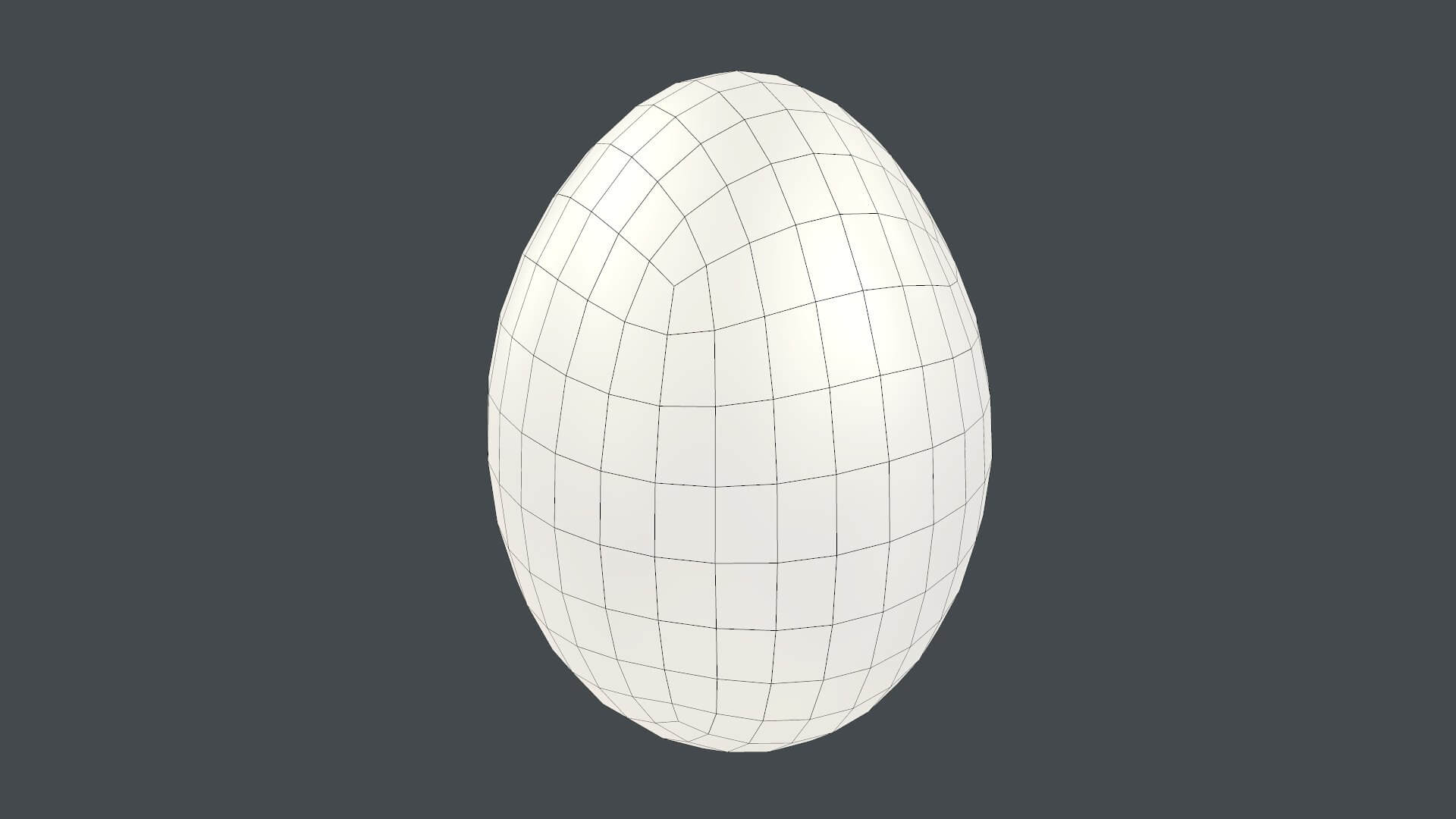White Chicken Egg - 3D Model by Grishmanovskij Anton