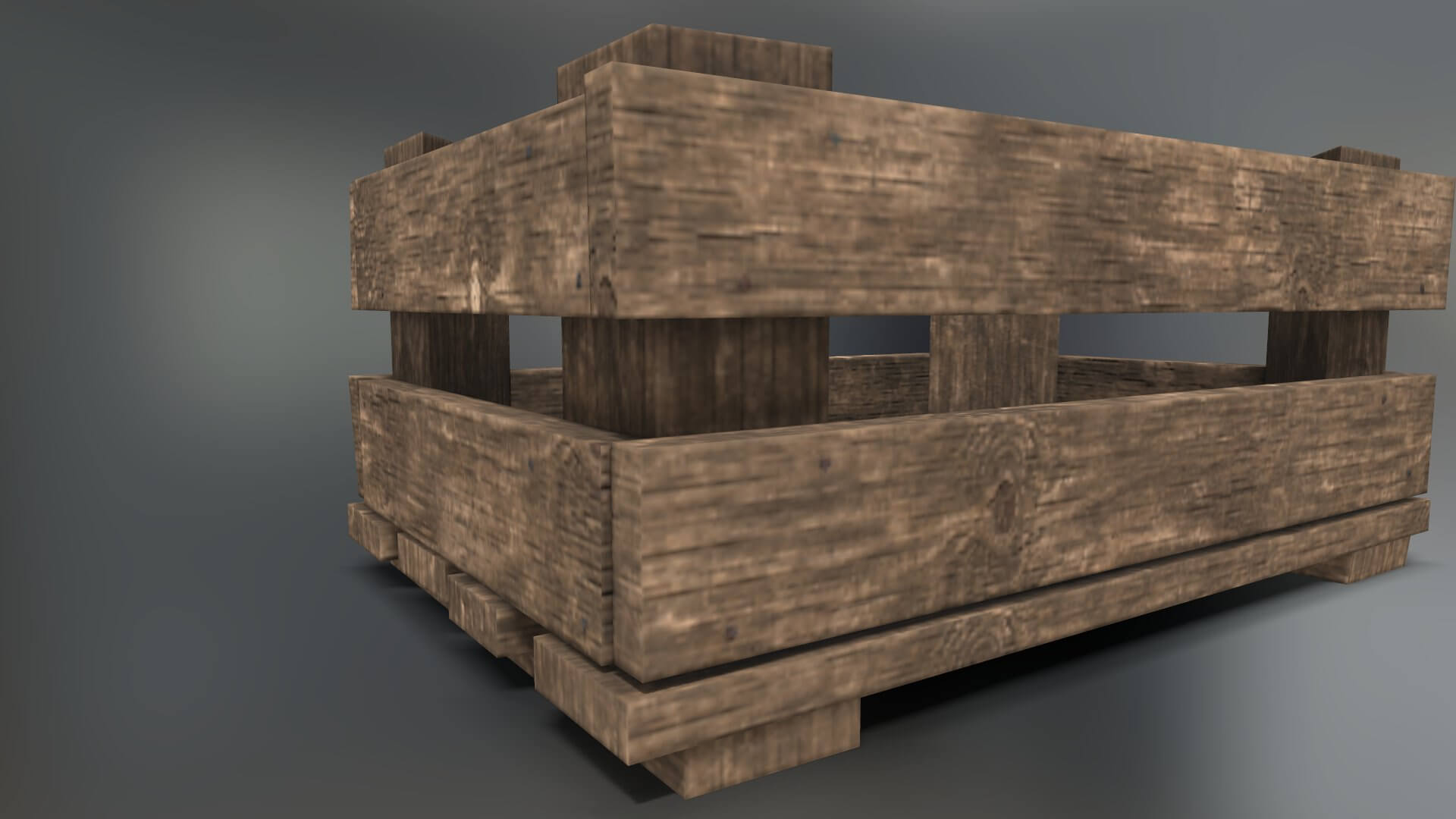 Wooden Crate V2 - 3D Model by Grishmanovskij Anton