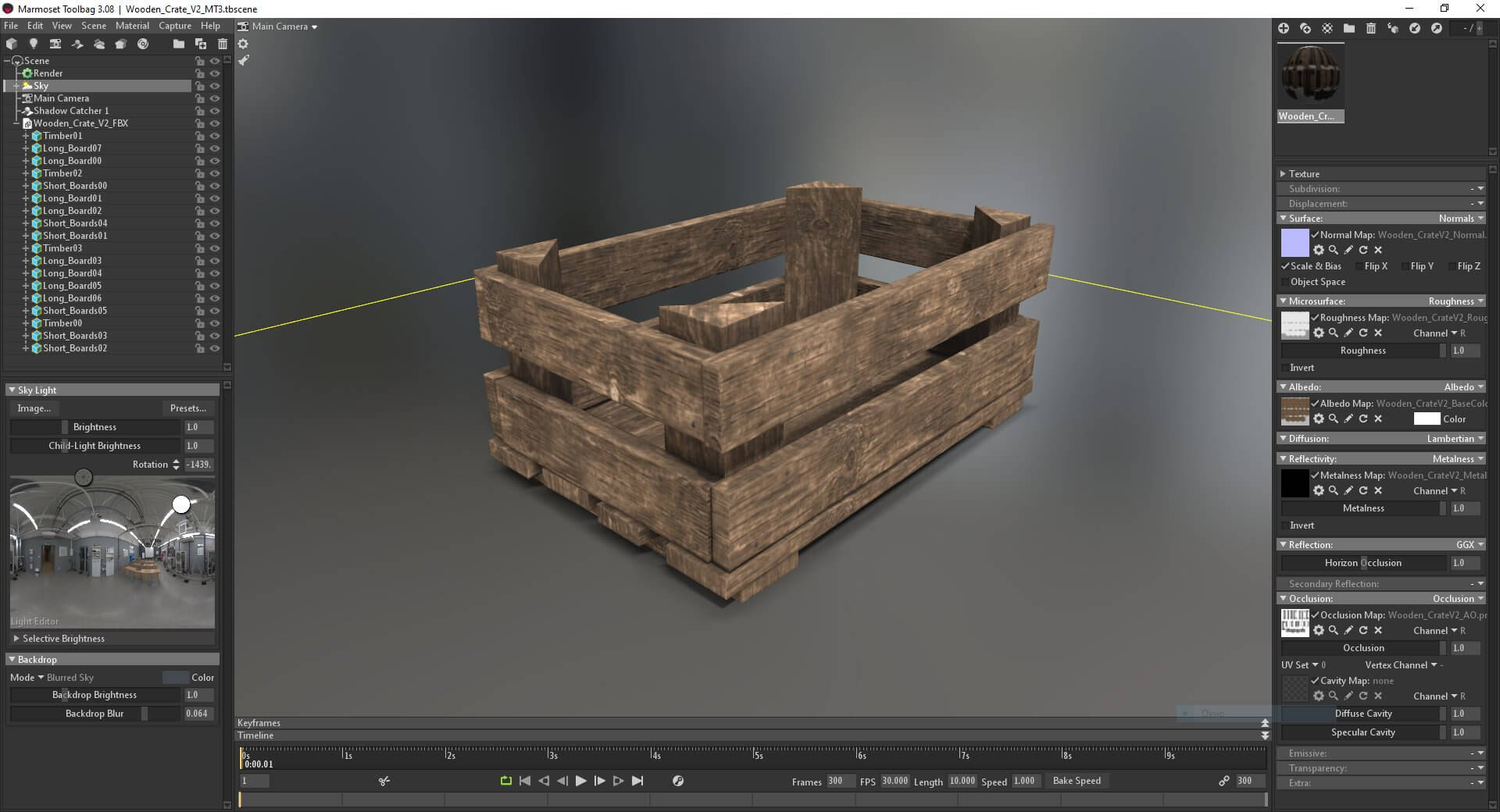 Wooden Crate V2 - 3D Model by Grishmanovskij Anton