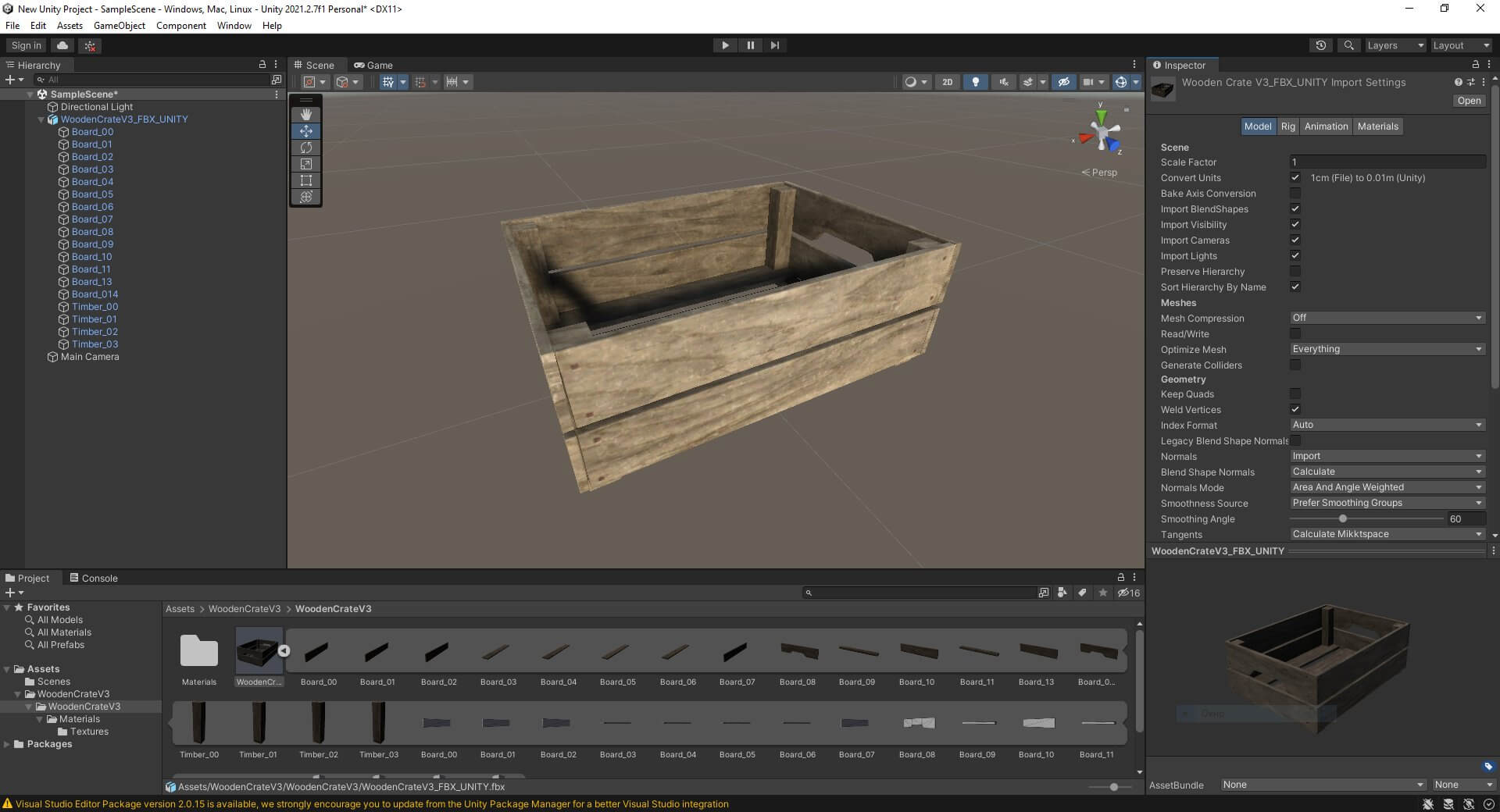 Wooden Crate V3 - 3D Model by Grishmanovskij Anton