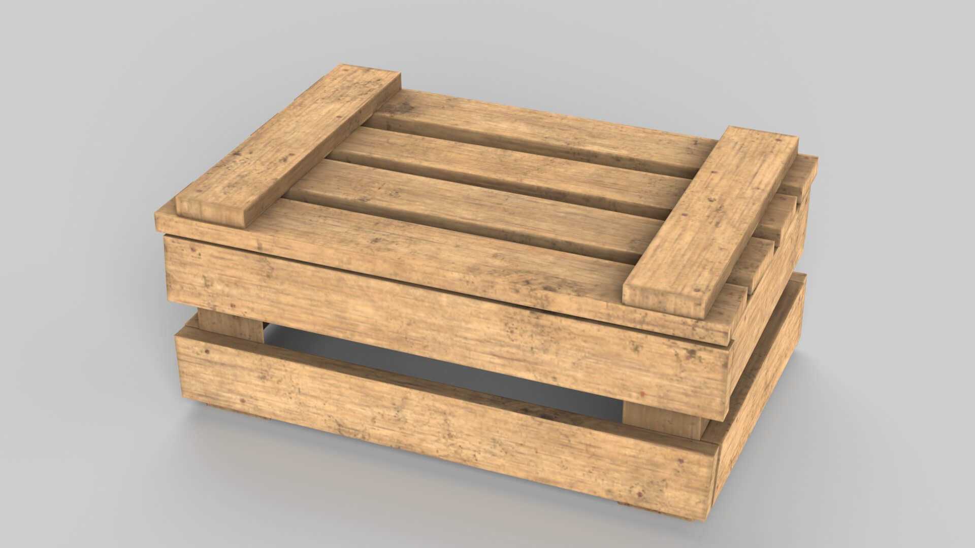 Wooden Crate - 3D Model by Grishmanovskij Anton