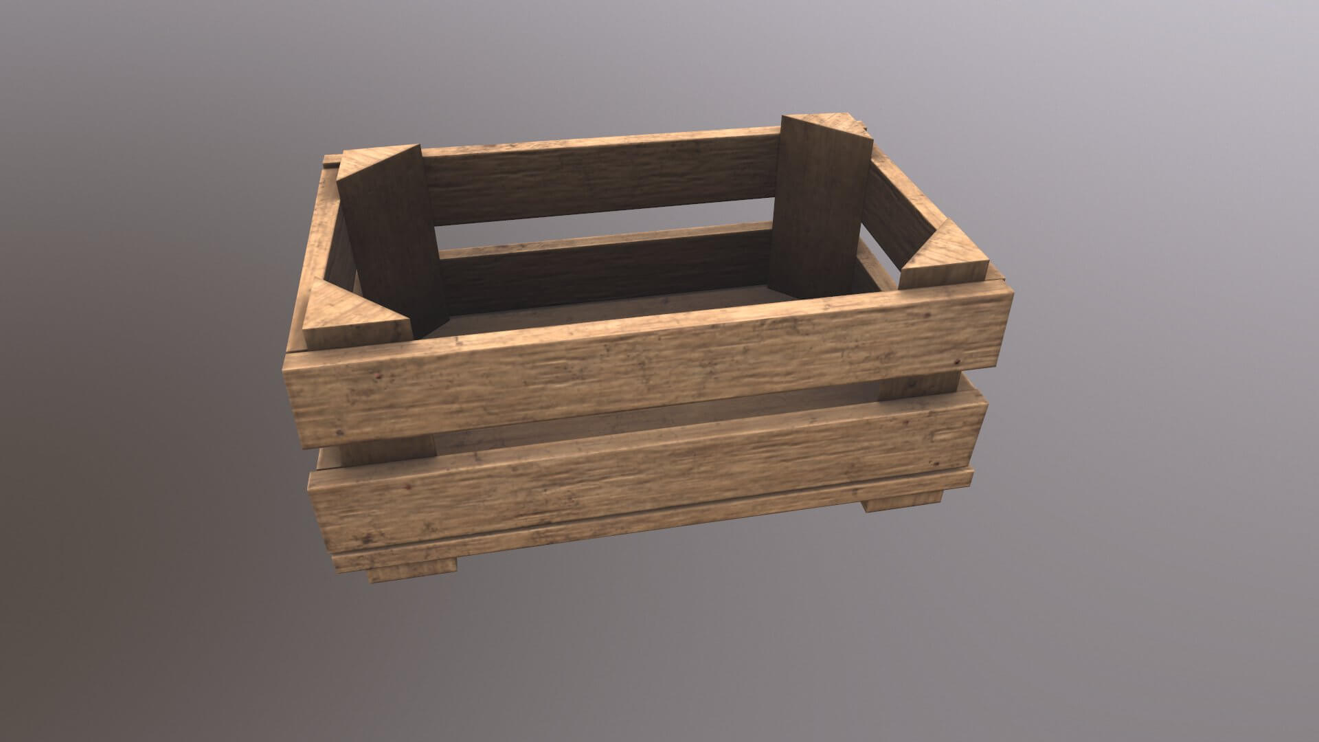 Wooden Crate - 3D Model by Grishmanovskij Anton