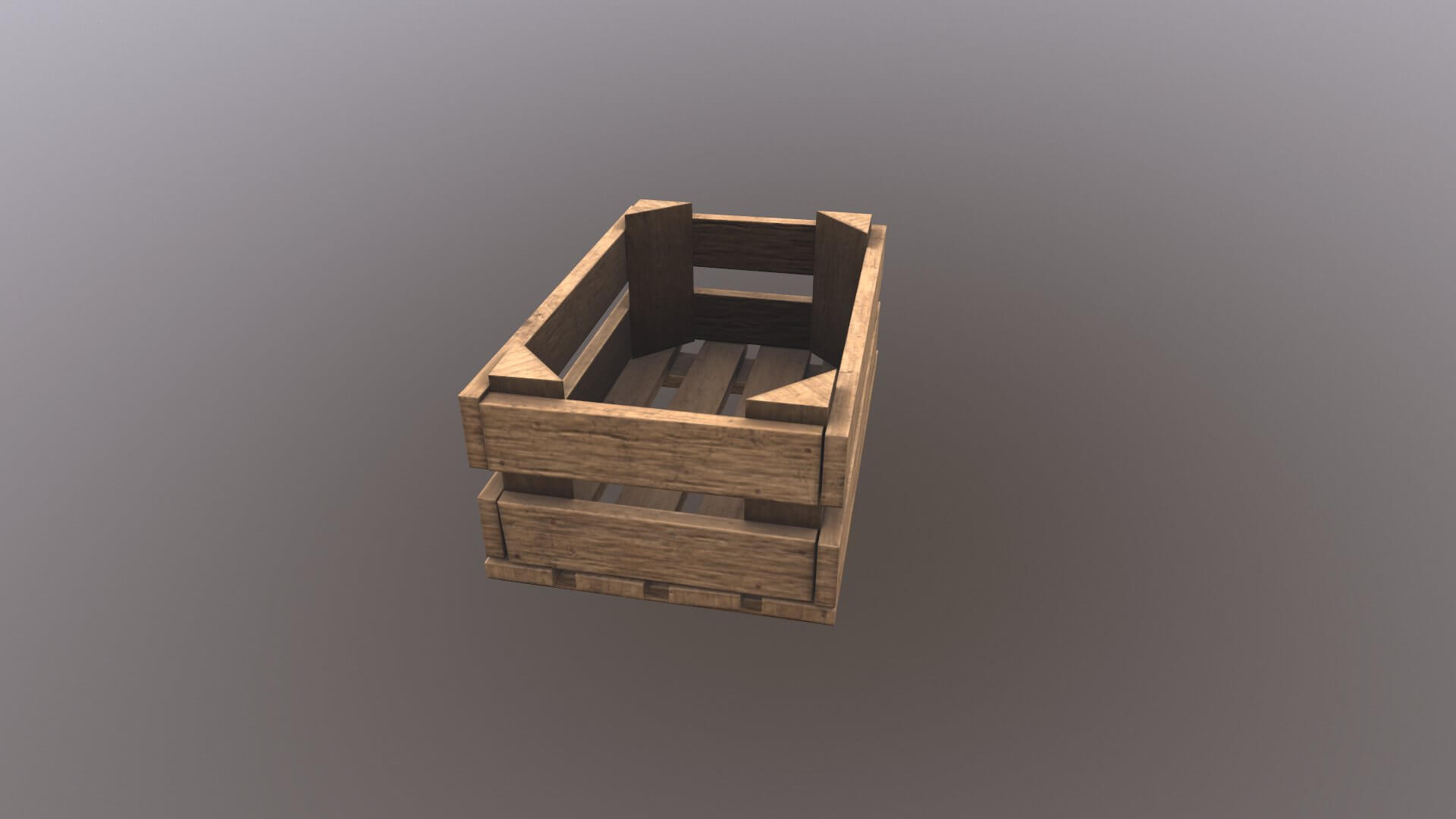 Wooden Crate - 3D Model by Grishmanovskij Anton