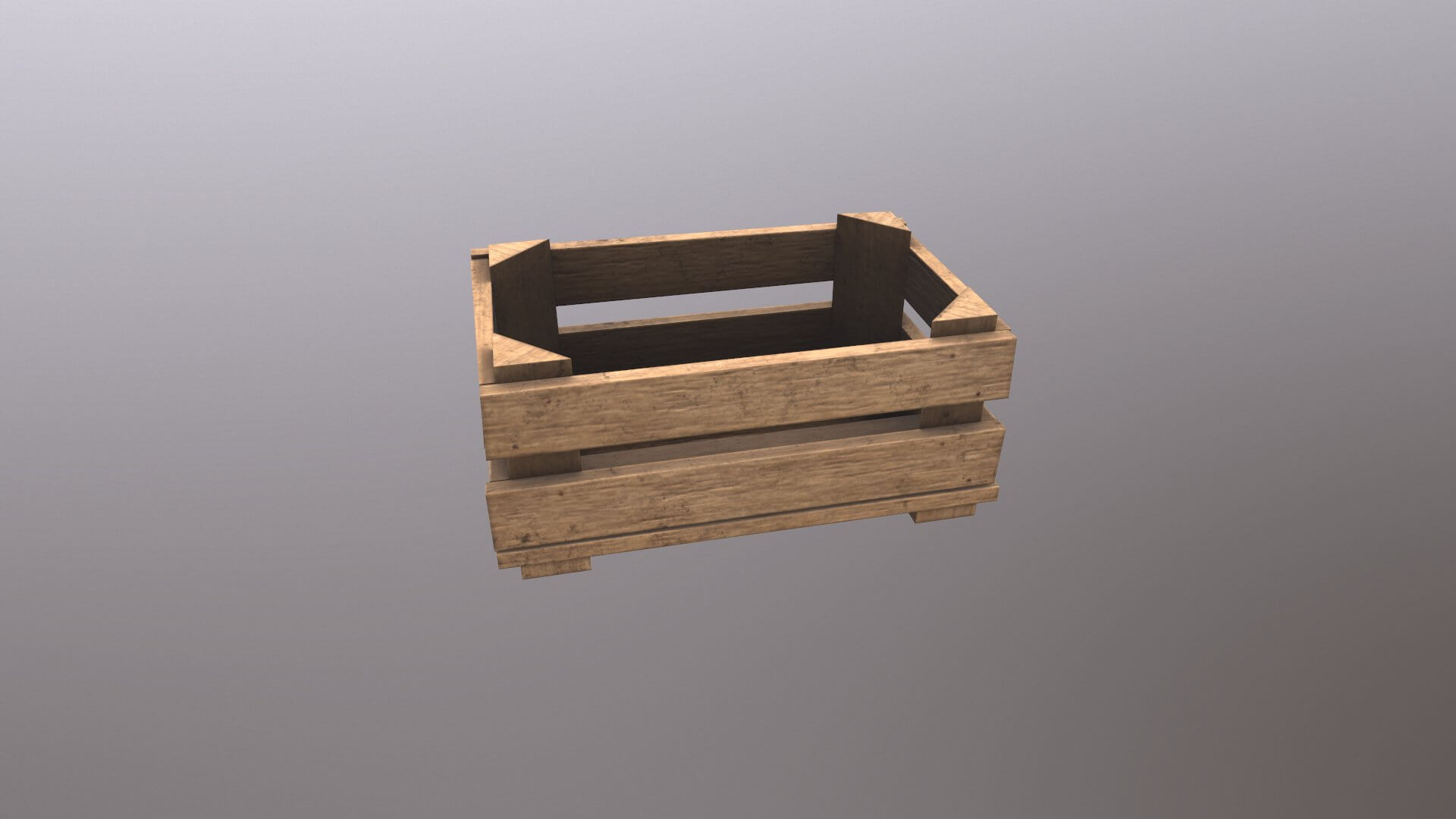 Wooden Crate - 3D Model by Grishmanovskij Anton