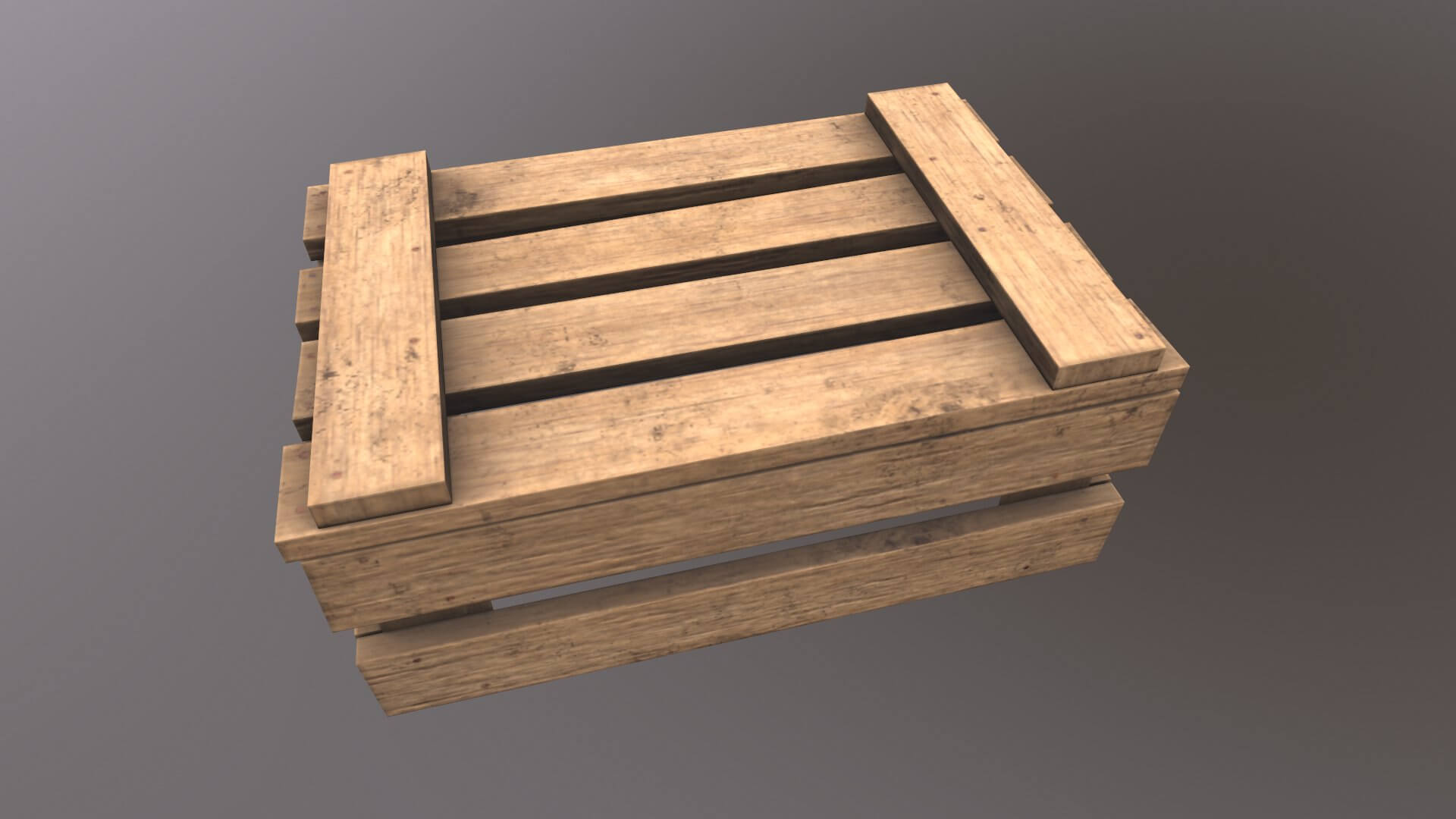 Wooden Crate - 3D Model by Grishmanovskij Anton