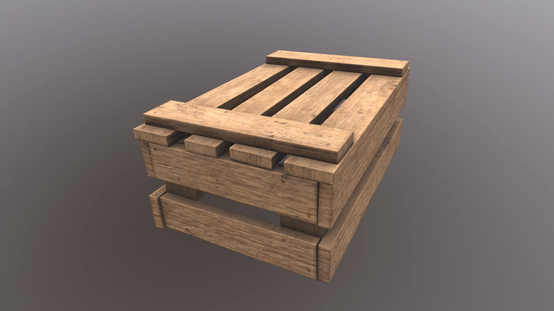 Wooden Crate - 3D Model by Grishmanovskij Anton
