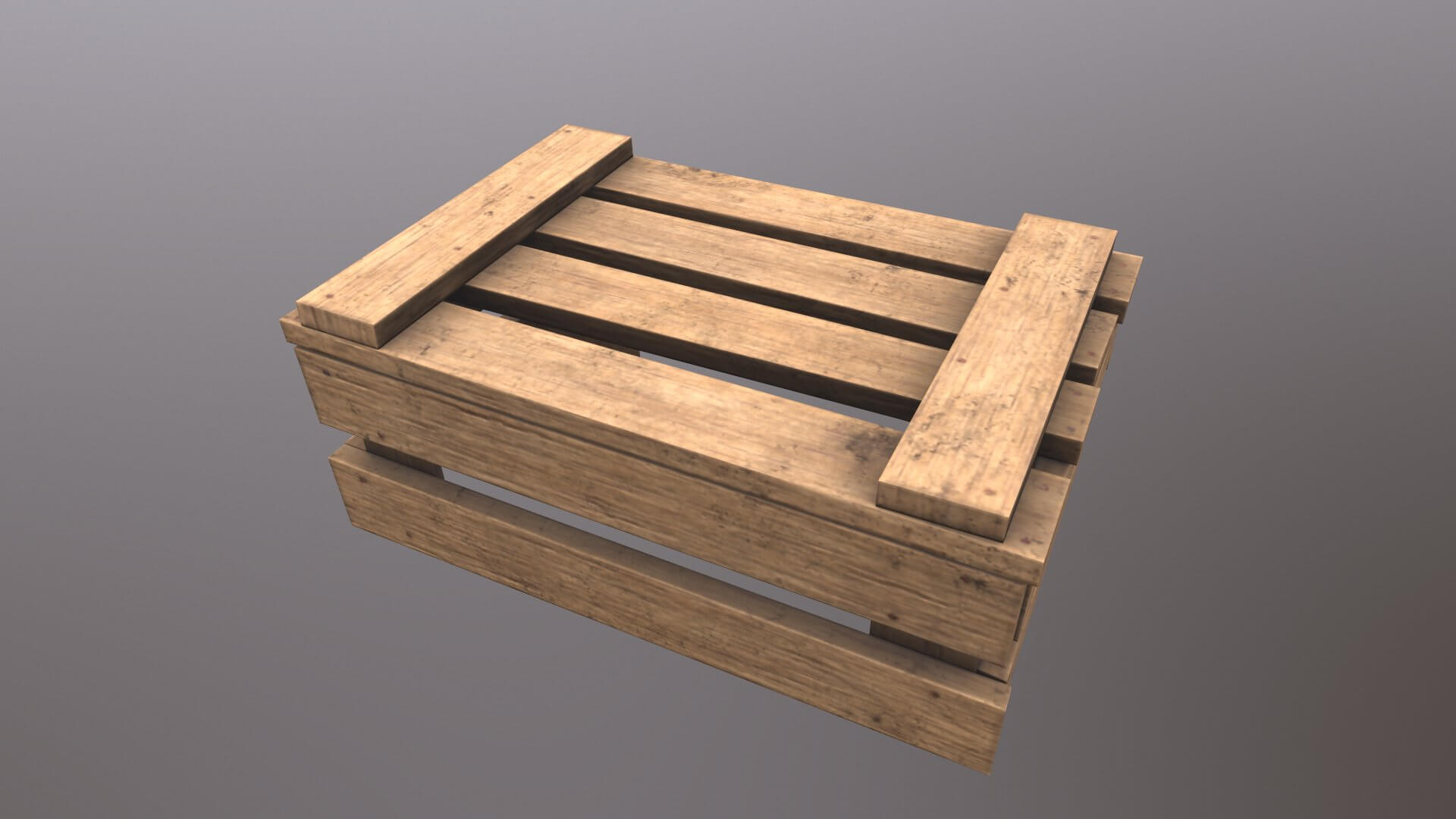 Wooden Crate - 3D Model by Grishmanovskij Anton