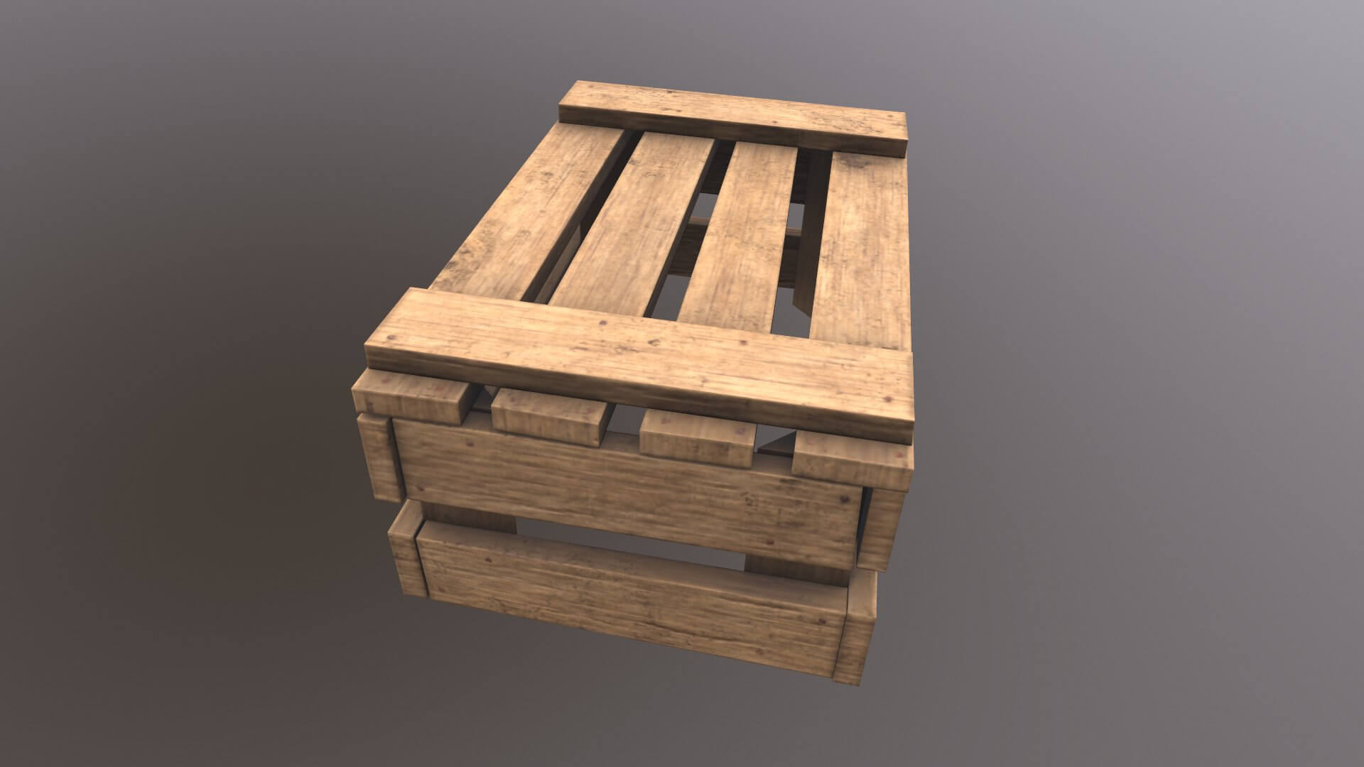 Wooden Crate - 3D Model by Grishmanovskij Anton