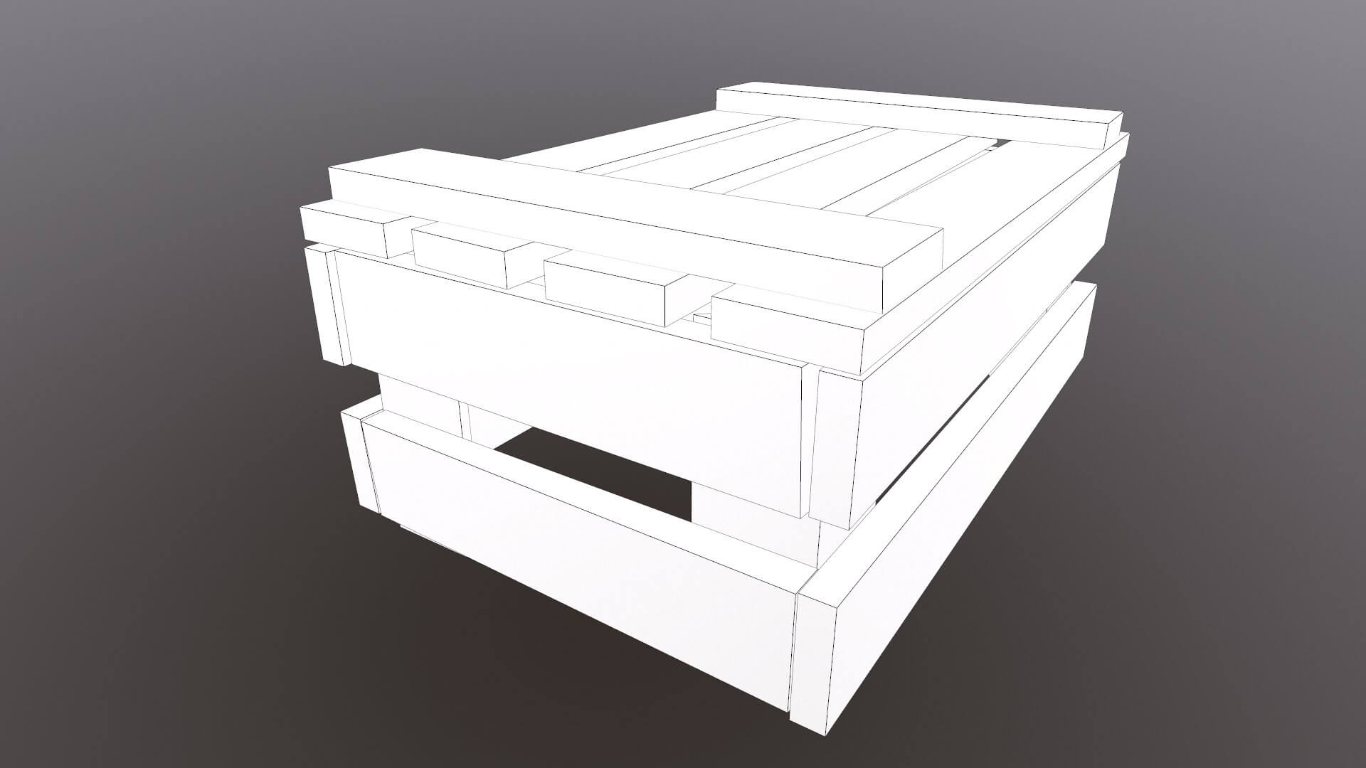 Wooden Crate - 3D Model by Grishmanovskij Anton