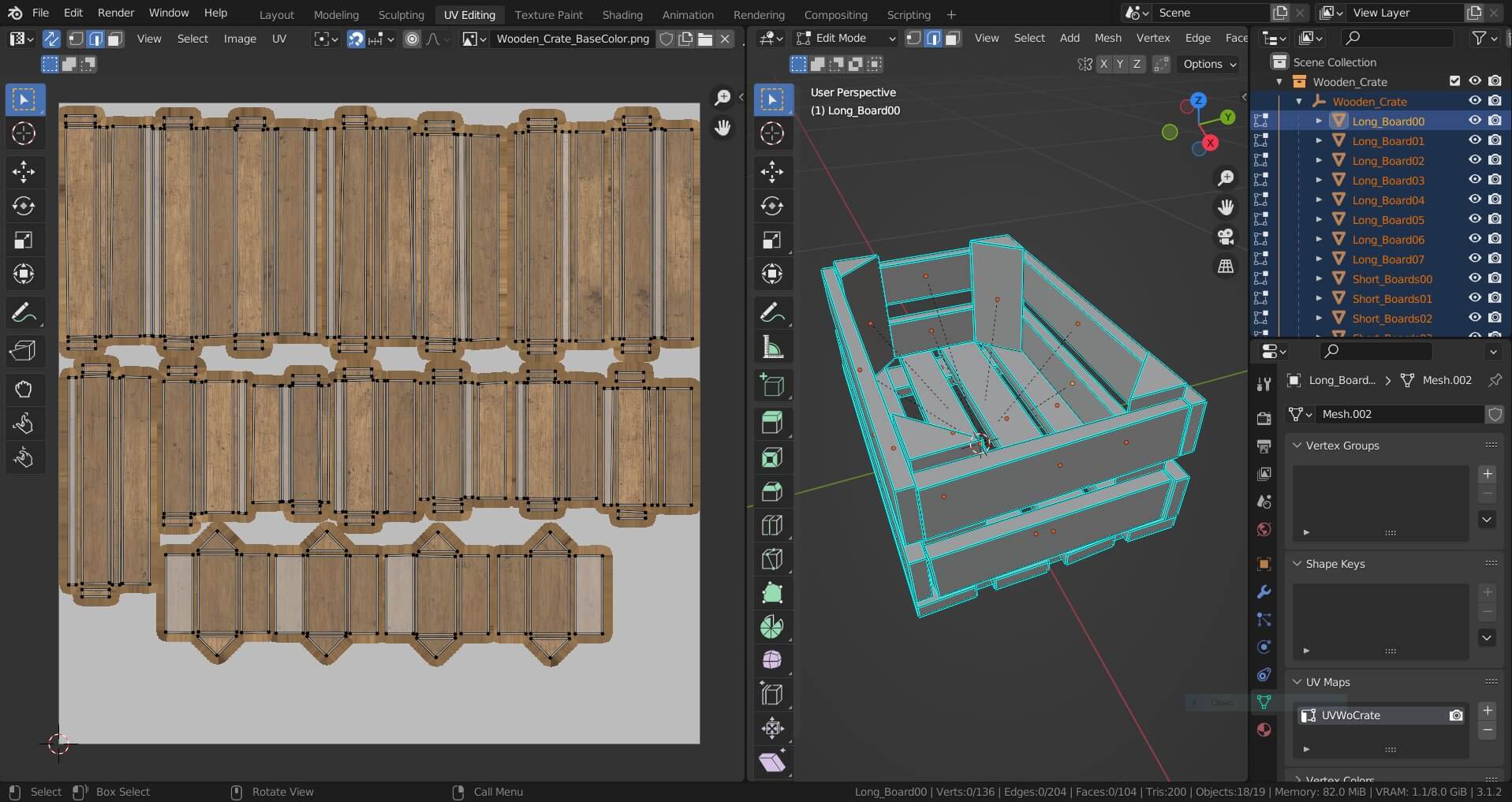 Wooden Crate - 3D Model by Grishmanovskij Anton