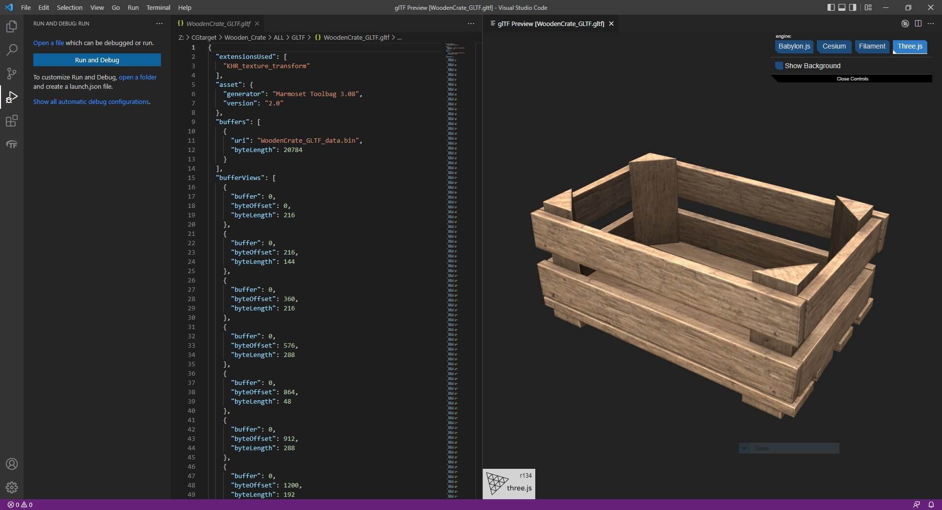 Wooden Crate - 3D Model by Grishmanovskij Anton