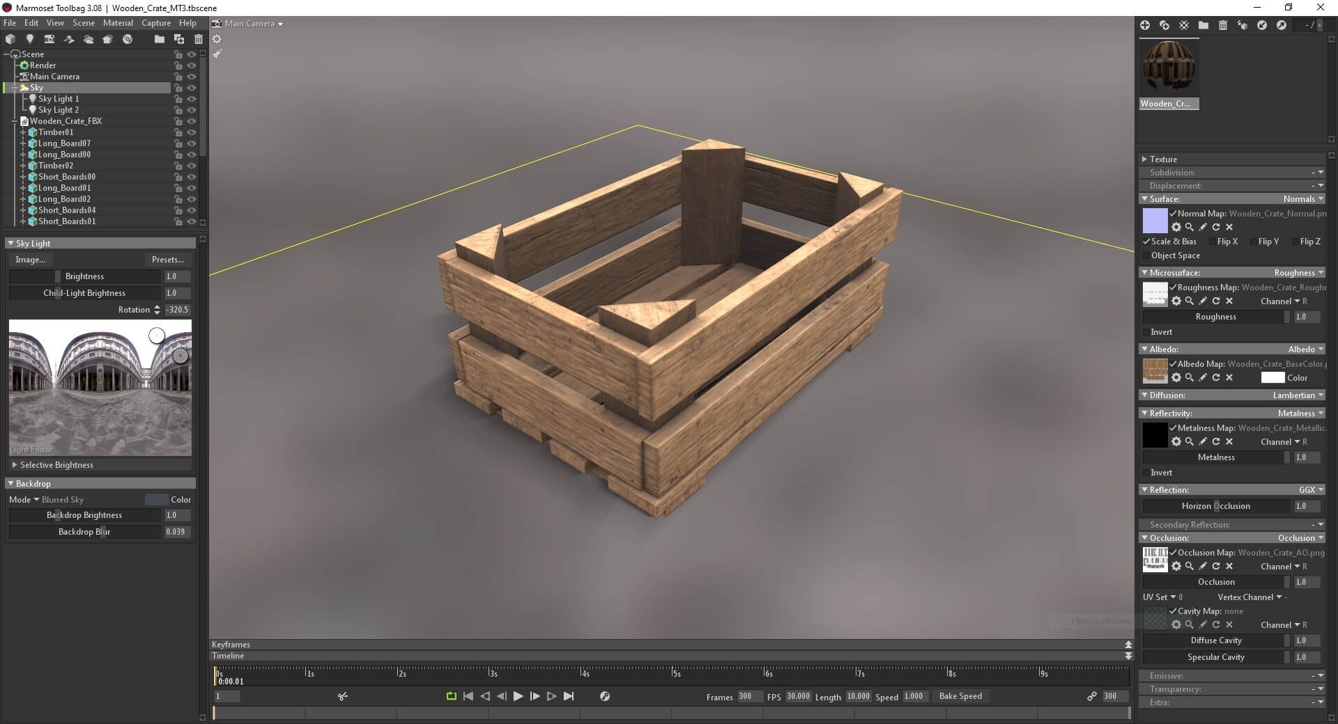 Wooden Crate - 3D Model by Grishmanovskij Anton