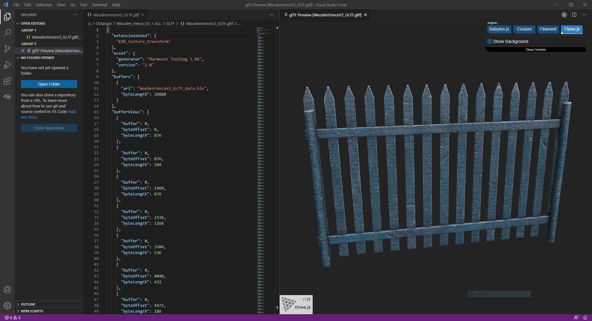 Wooden Fence V2 - 3D Model by Grishmanovskij Anton