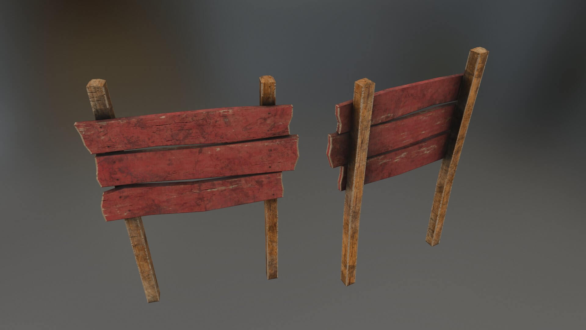 Wooden Notice Board - 3D Model by Grishmanovskij Anton