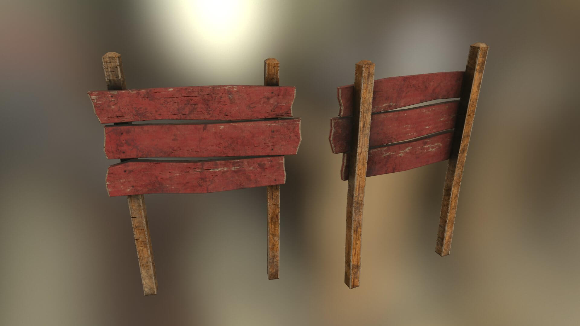 Wooden Notice Board - 3D Model by Grishmanovskij Anton