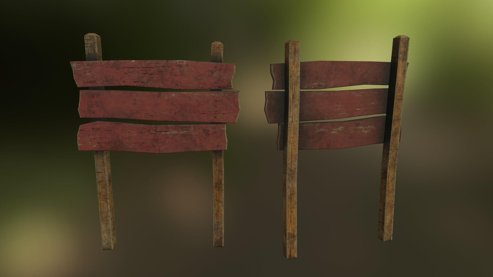 Wooden Notice Board - 3D Model by Grishmanovskij Anton