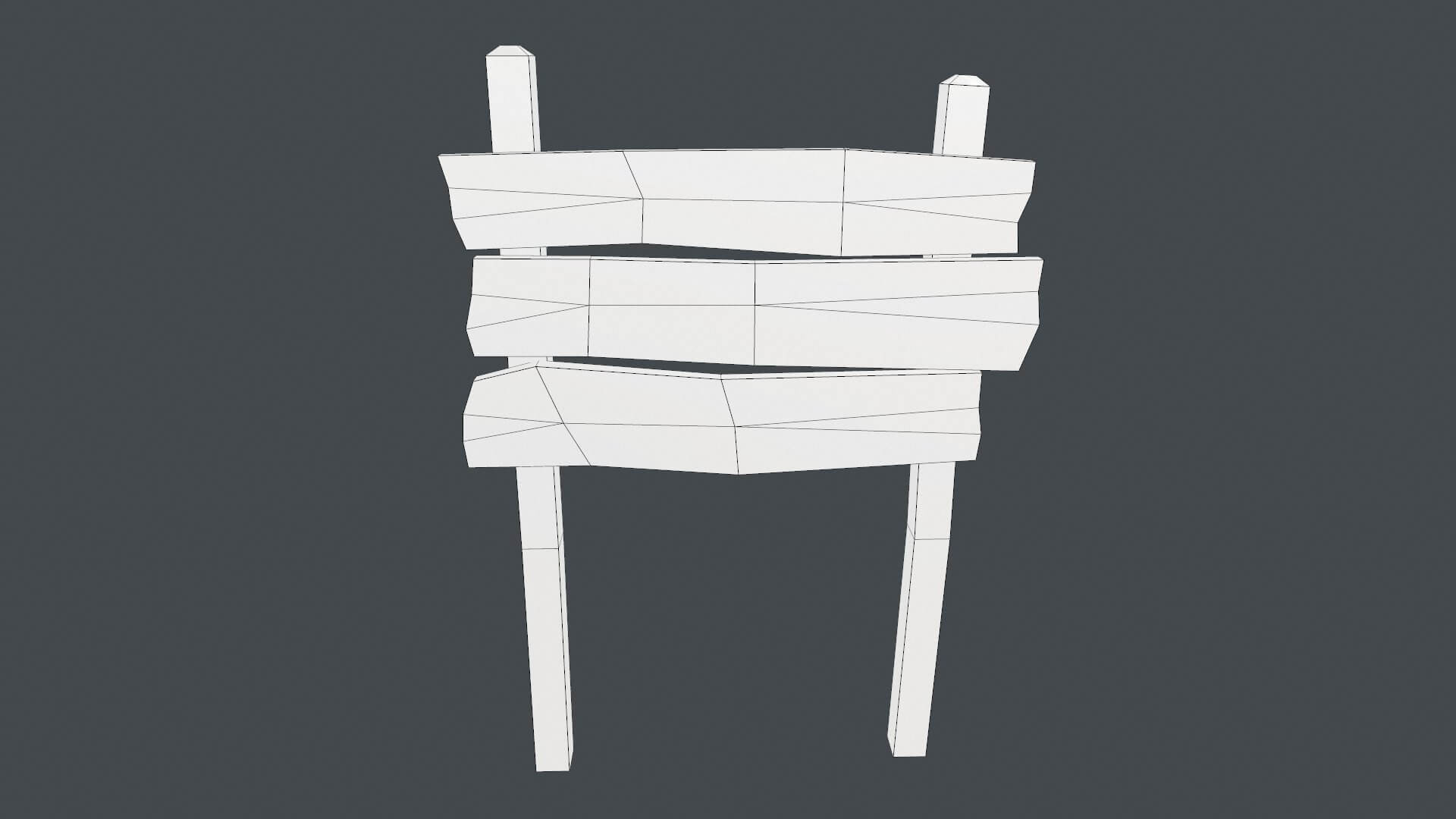 Wooden Notice Board - 3D Model by Grishmanovskij Anton