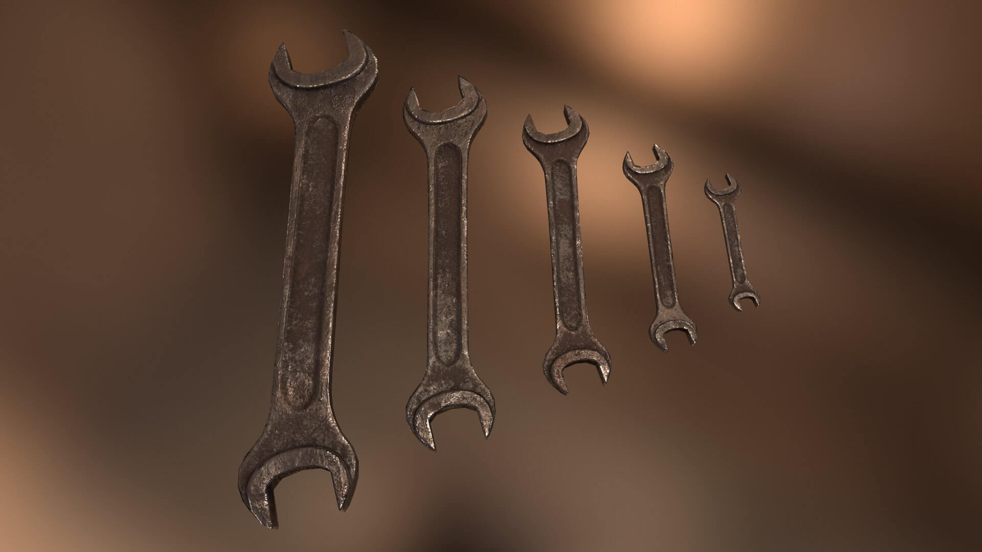 Wrenches - 3D Model by Grishmanovskij Anton