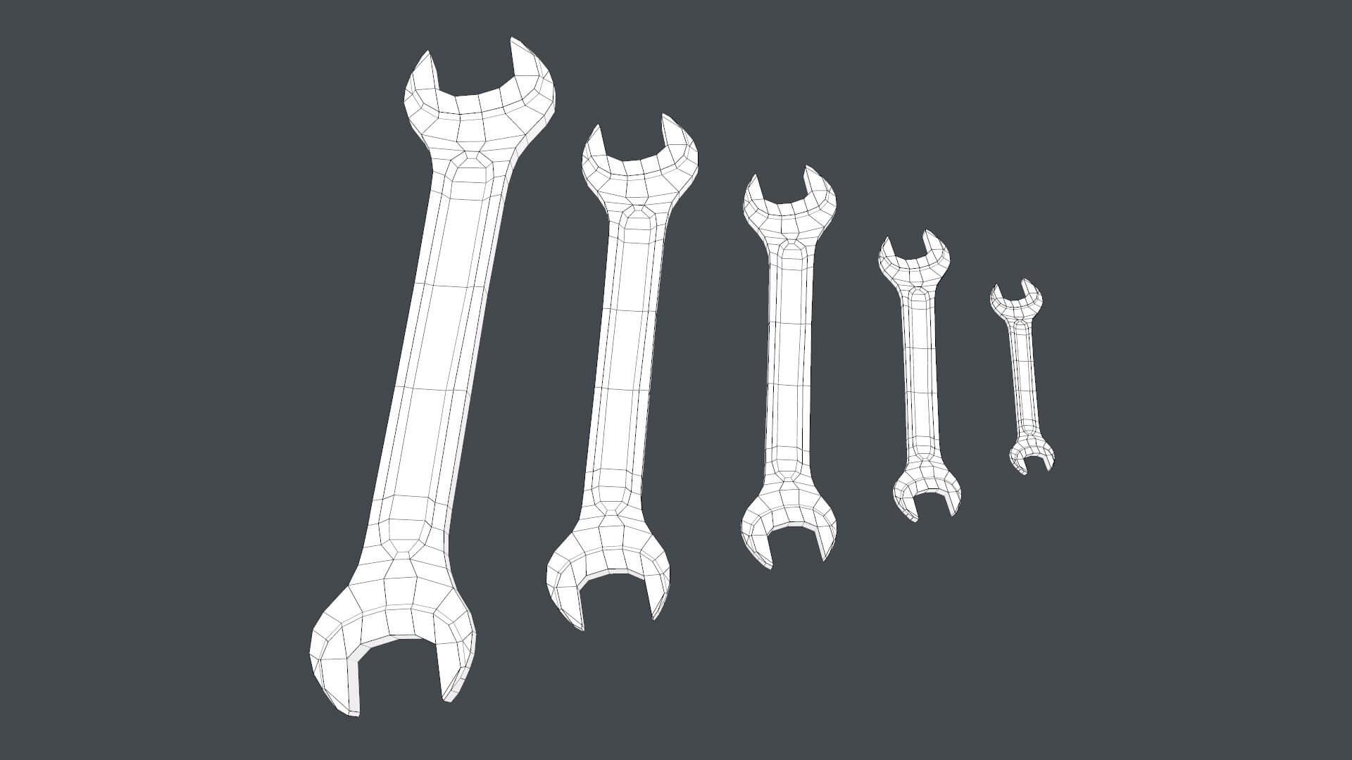 Wrenches - 3D Model by Grishmanovskij Anton