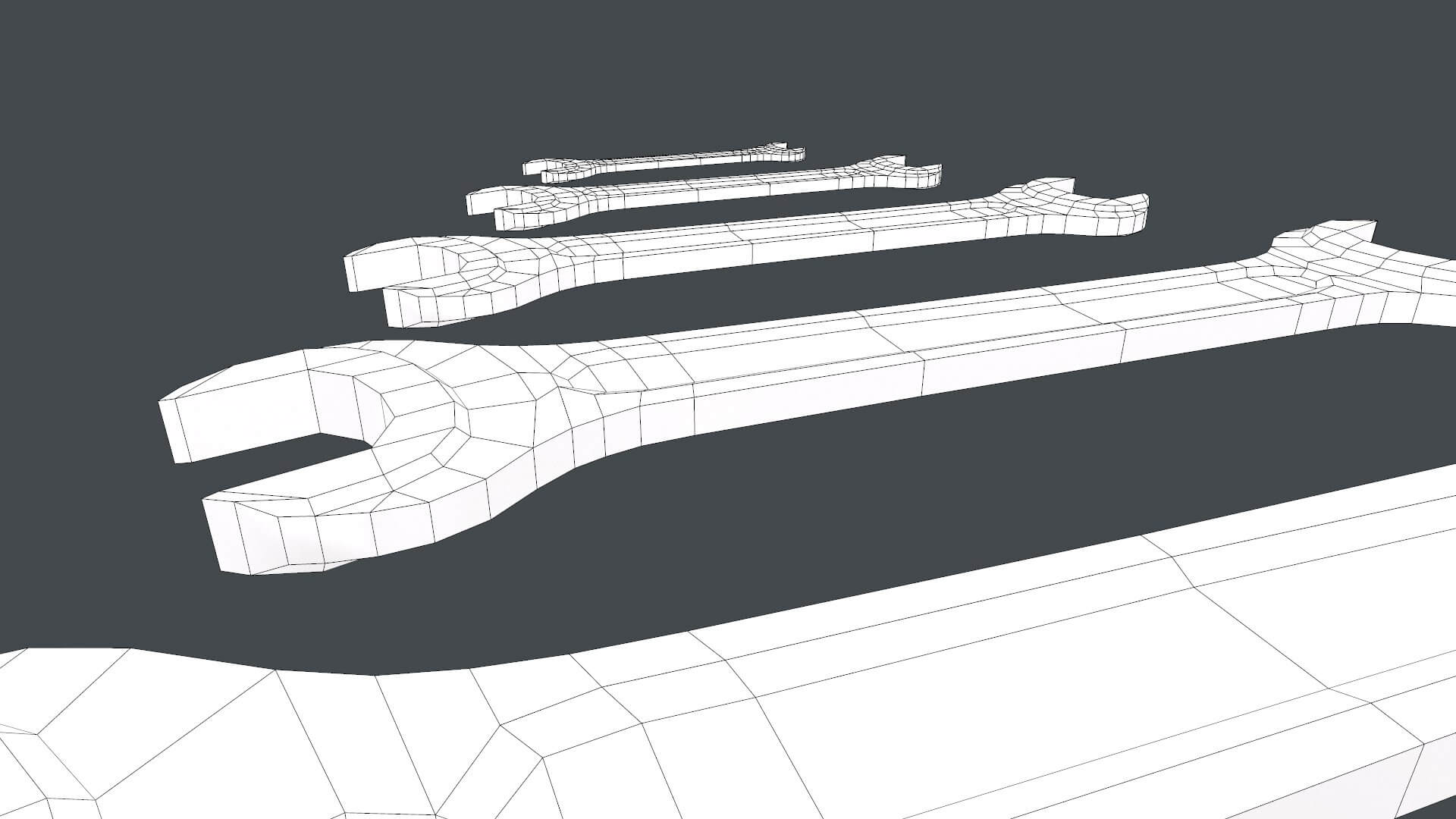 Wrenches - 3D Model by Grishmanovskij Anton