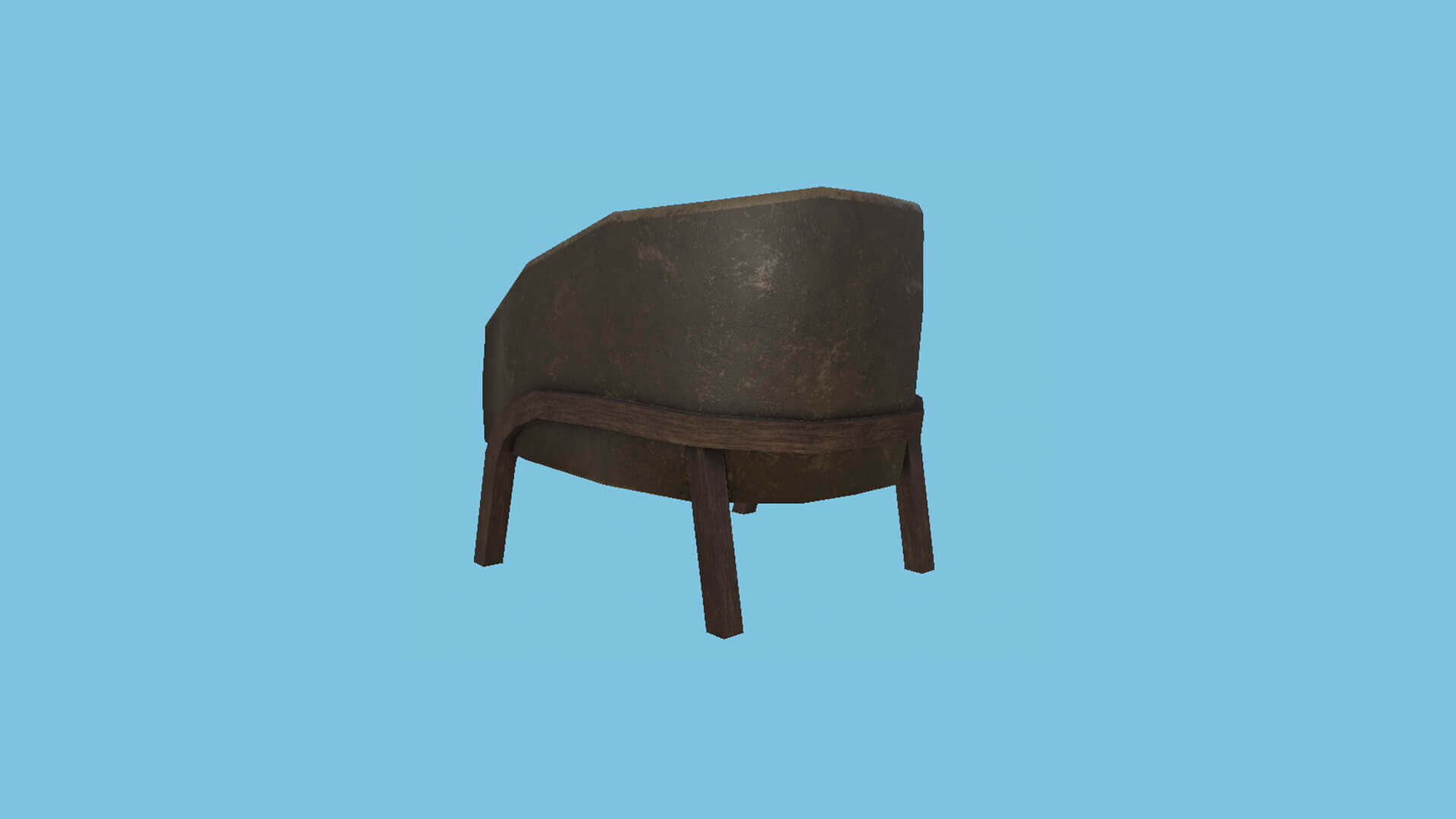 Armchair 11 - Rust Leather 3D Model by gsommer