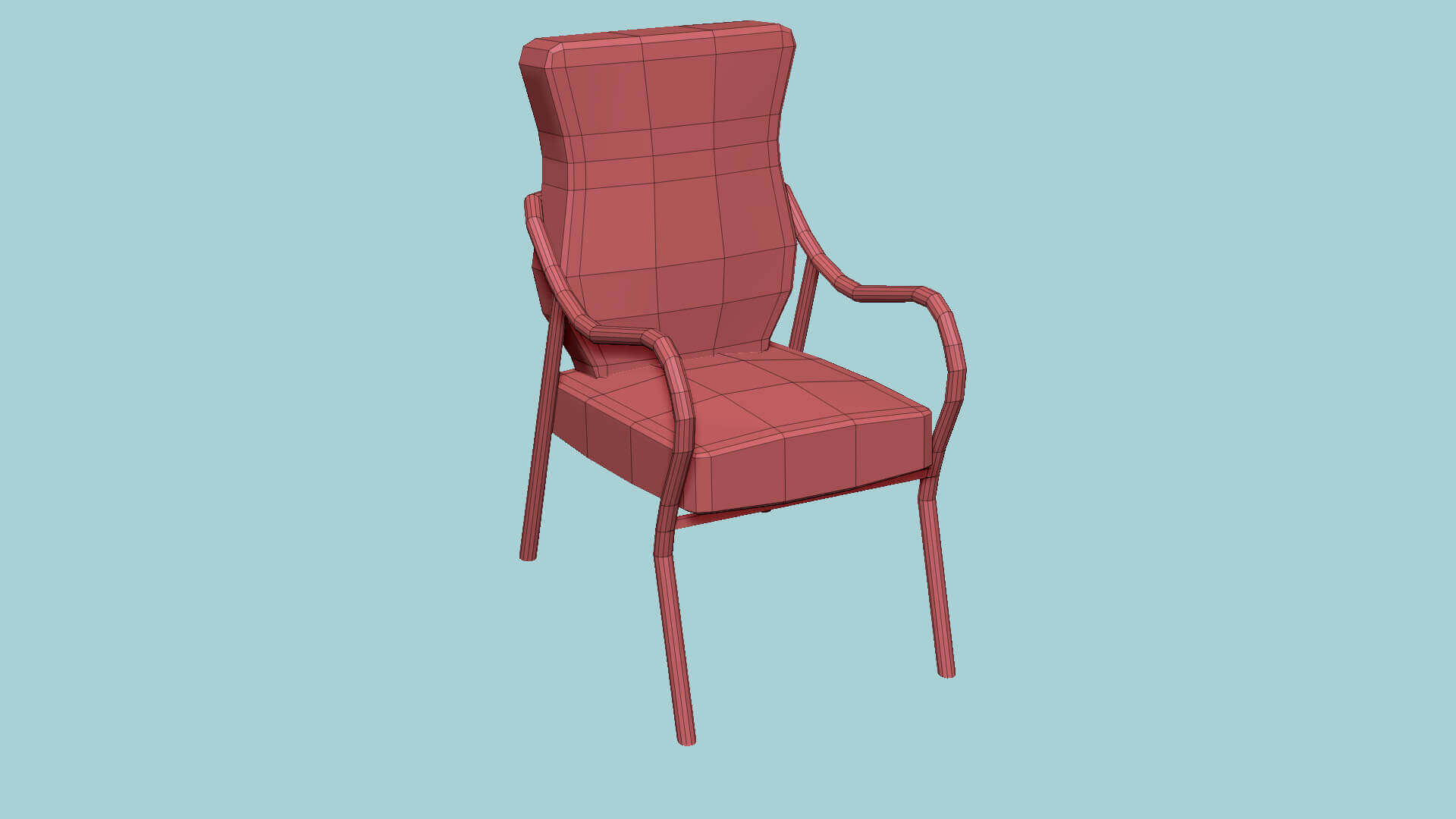 Armchair 93 - Yellow and Black 3D Model by gsommer