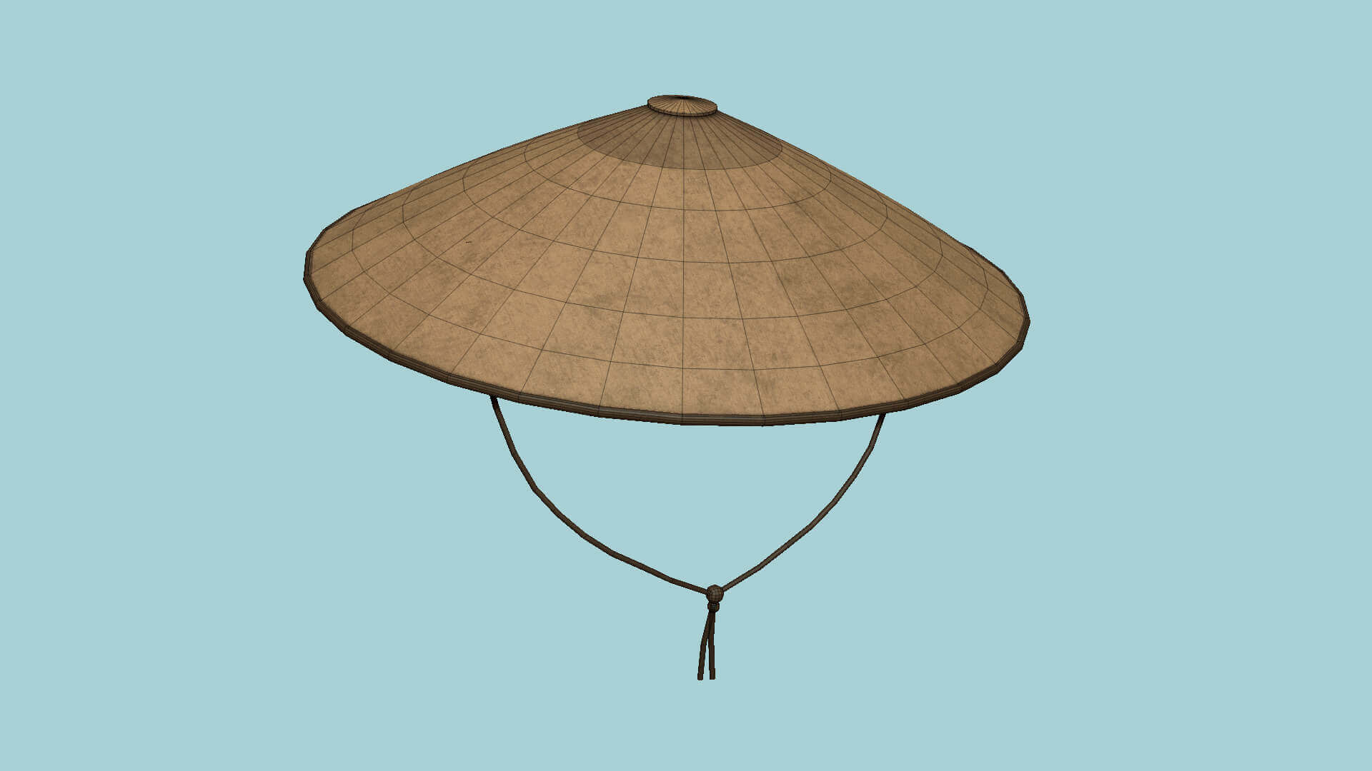 Asian Bamboo Hat 04 - Beige 3D Model by gsommer