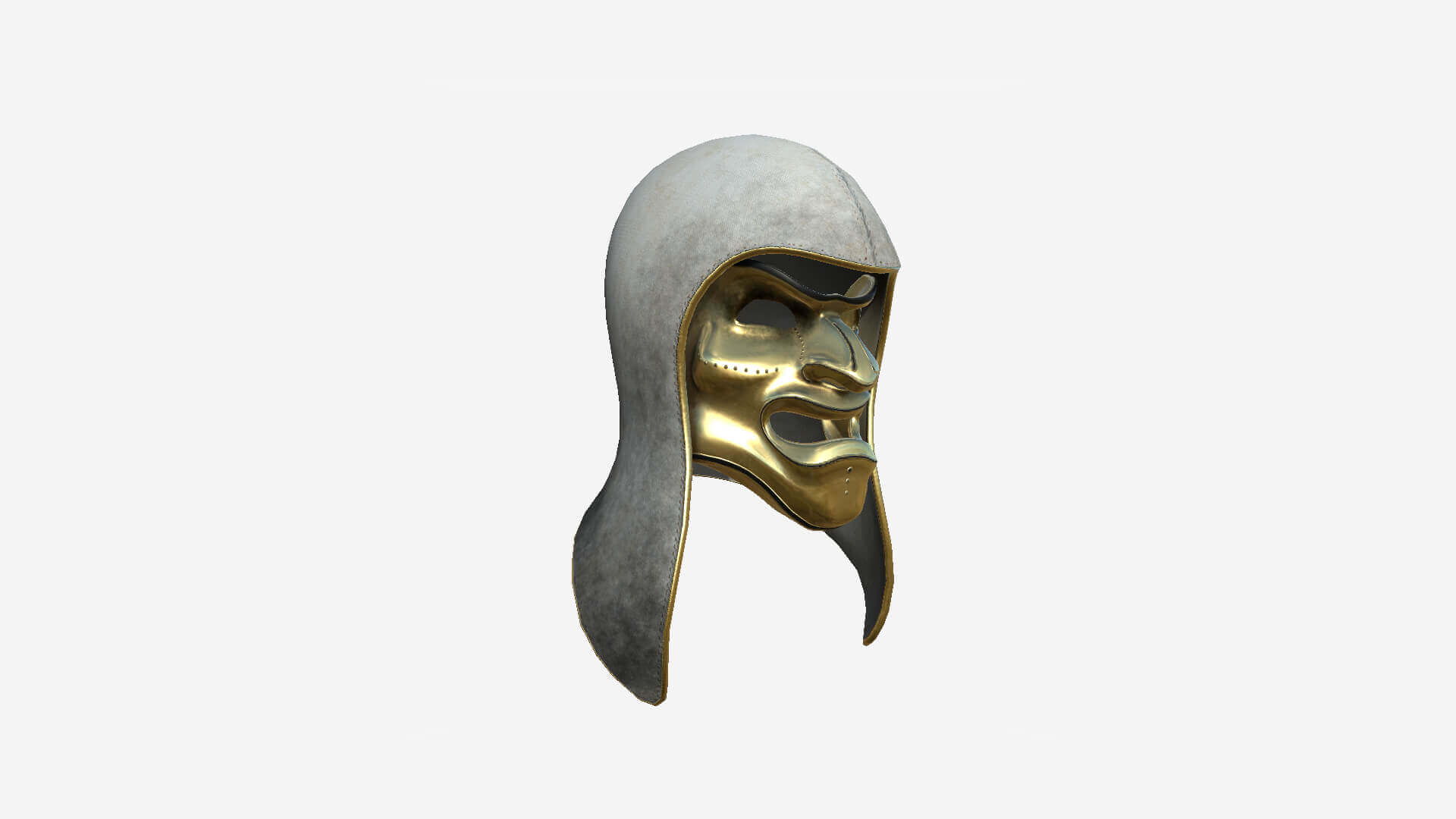 Assassin Mask 05 - Gold and White 3D Model by gsommer
