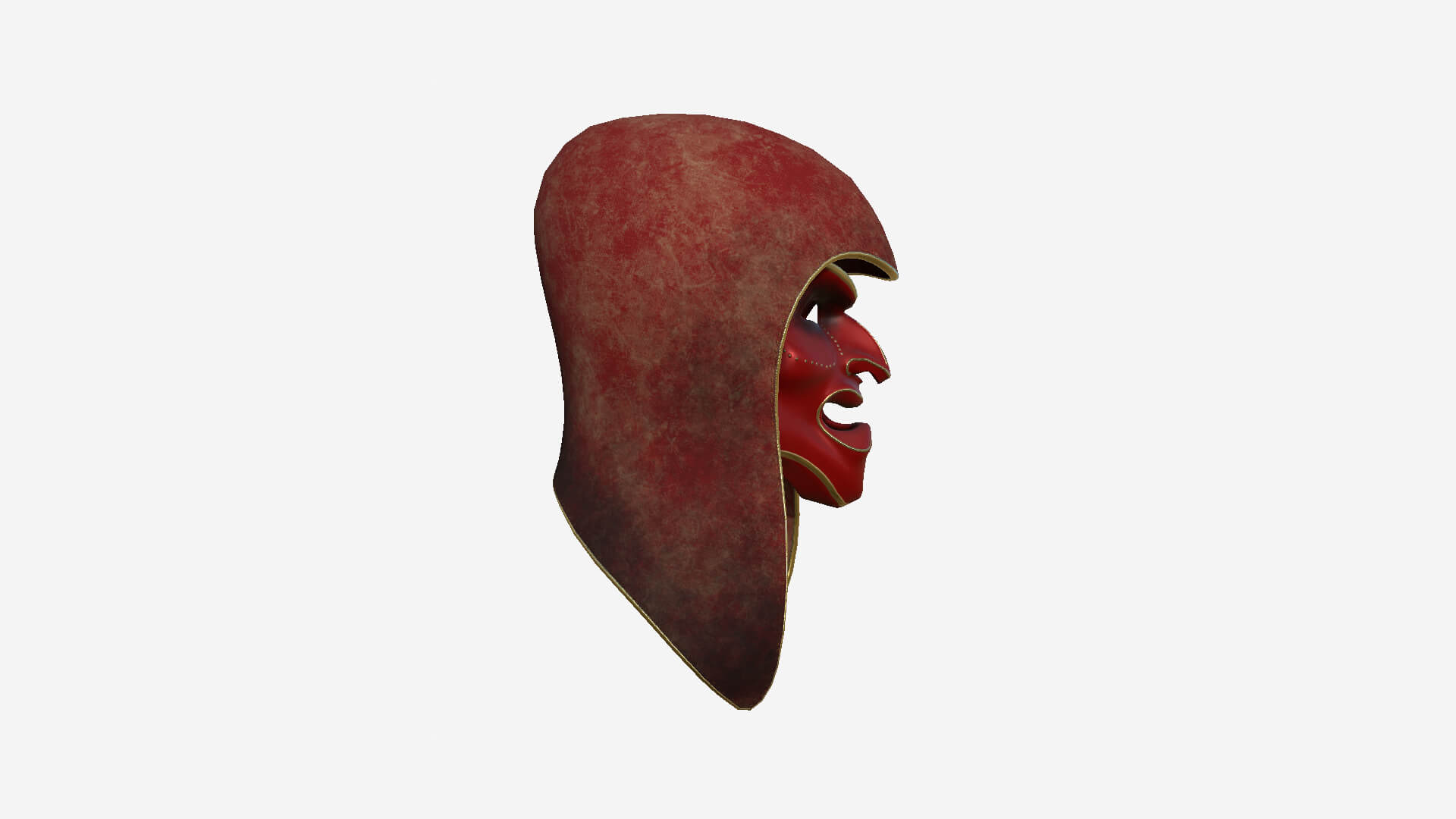 Assassin Mask 07 - Red and Gold 3D Model by gsommer