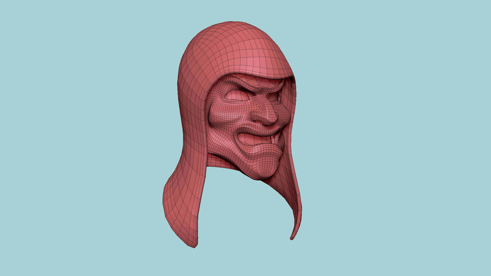 Assassin Mask 07 - Red and Gold 3D Model by gsommer