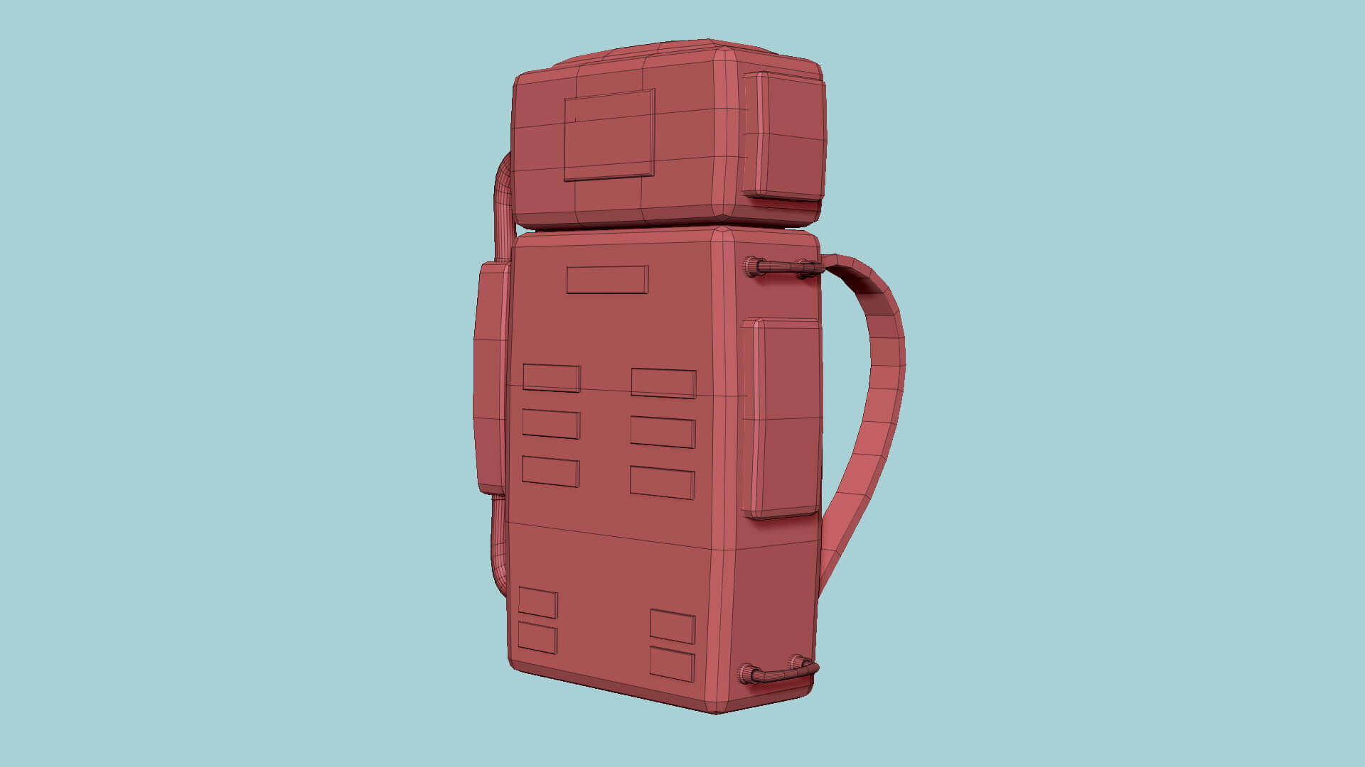 Astronaut Backpack 01 - USA 3D Model by gsommer