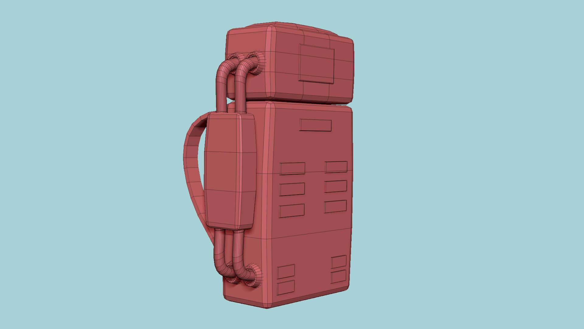 Astronaut Backpack 01 - USA 3D Model by gsommer
