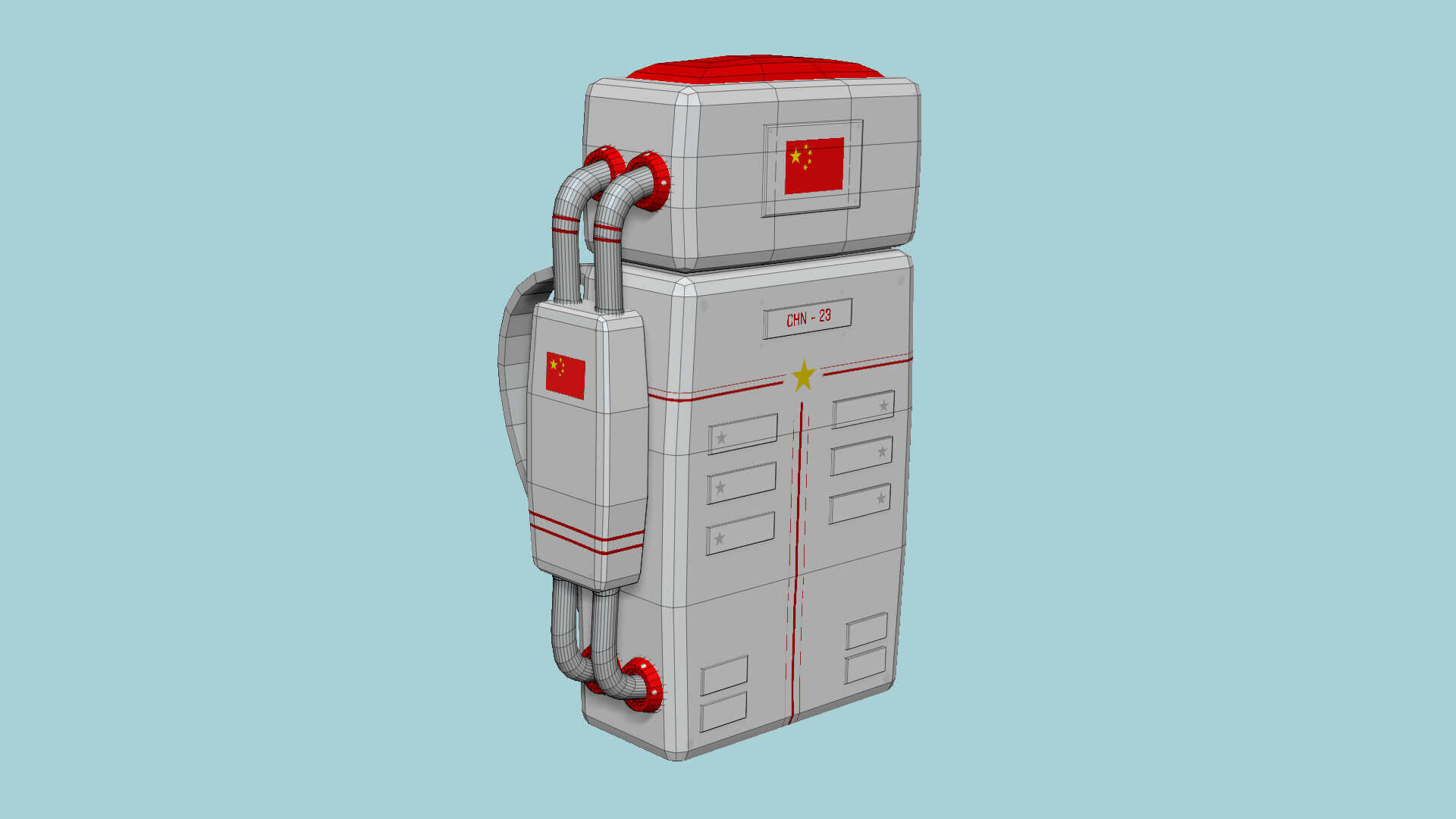 Astronaut Backpack 02 - China 3D Model by gsommer