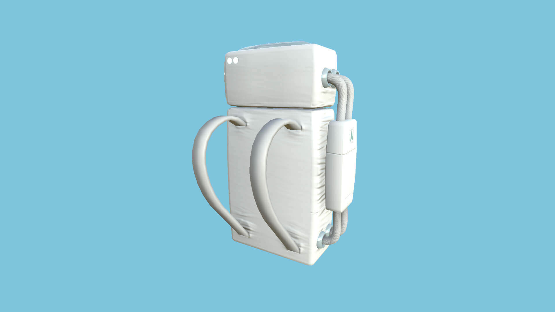 Astronaut Backpack 03 - White 3D Model by gsommer