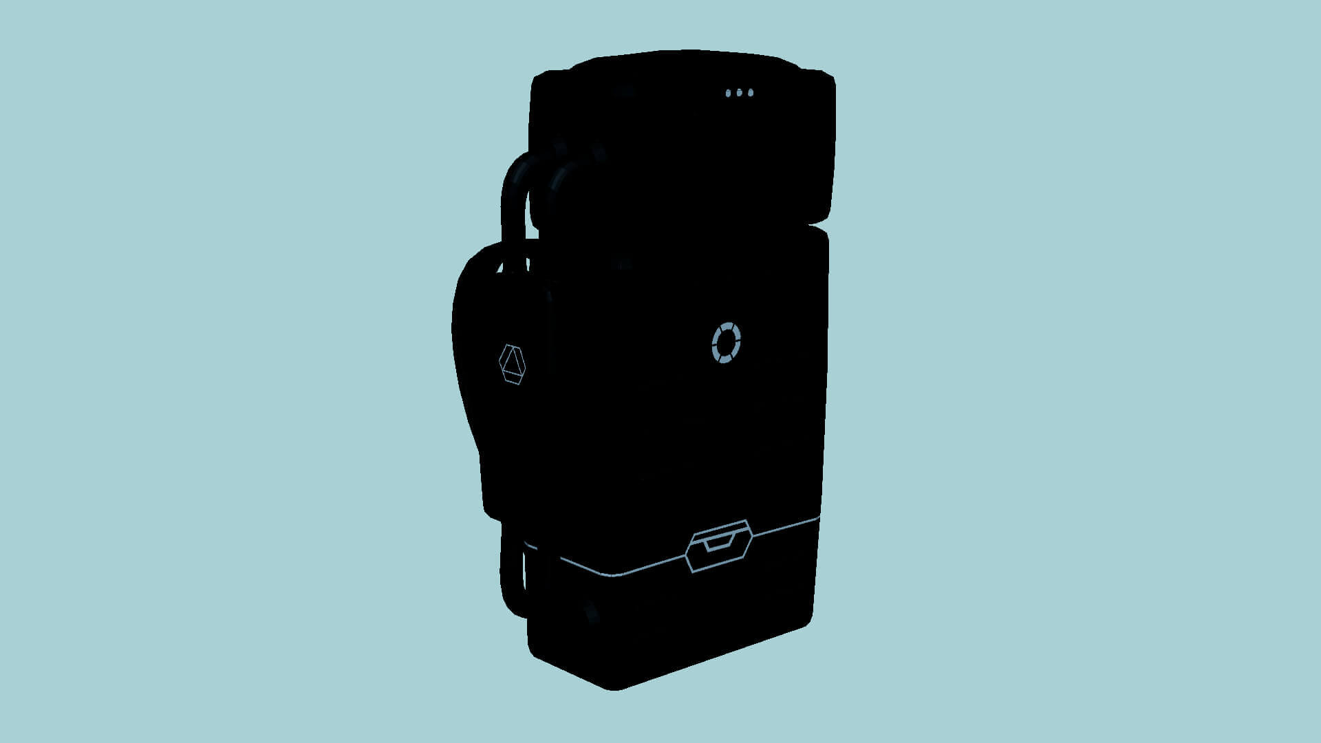 Astronaut Backpack 05 - Black 3D Model by gsommer