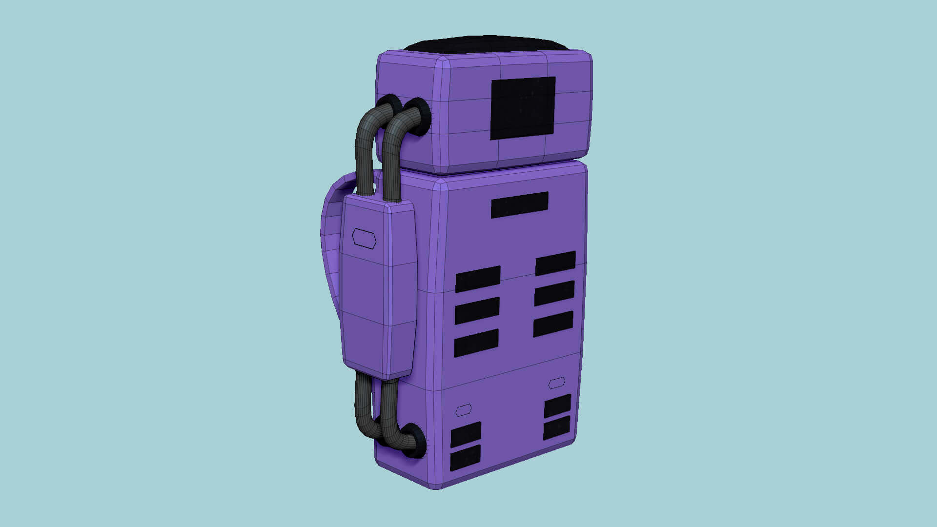 Astronaut Backpack 07 - Purple 3D Model by gsommer
