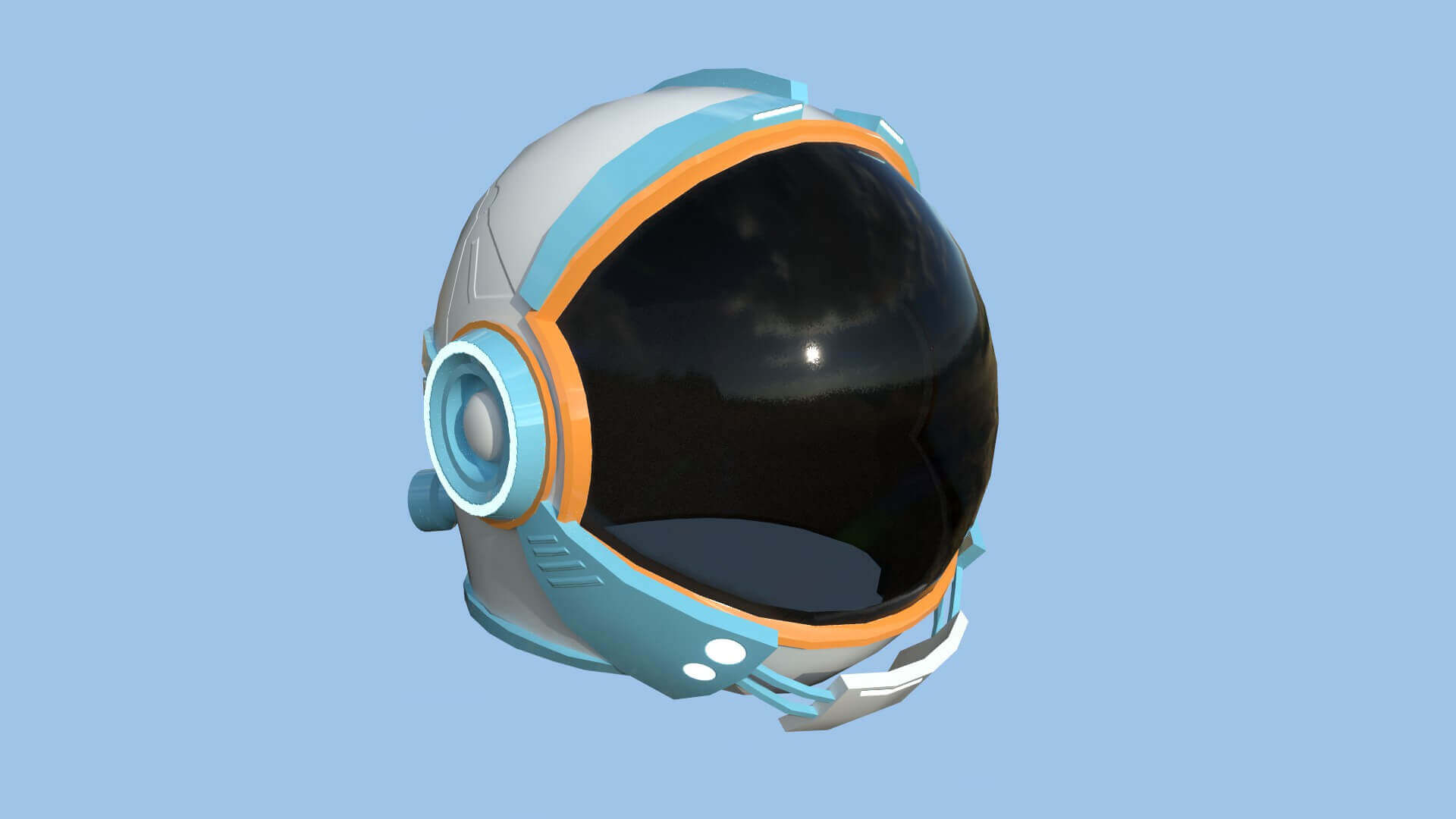 Astronaut Helmets Model A 02 - Blue and Orange by gsommer
