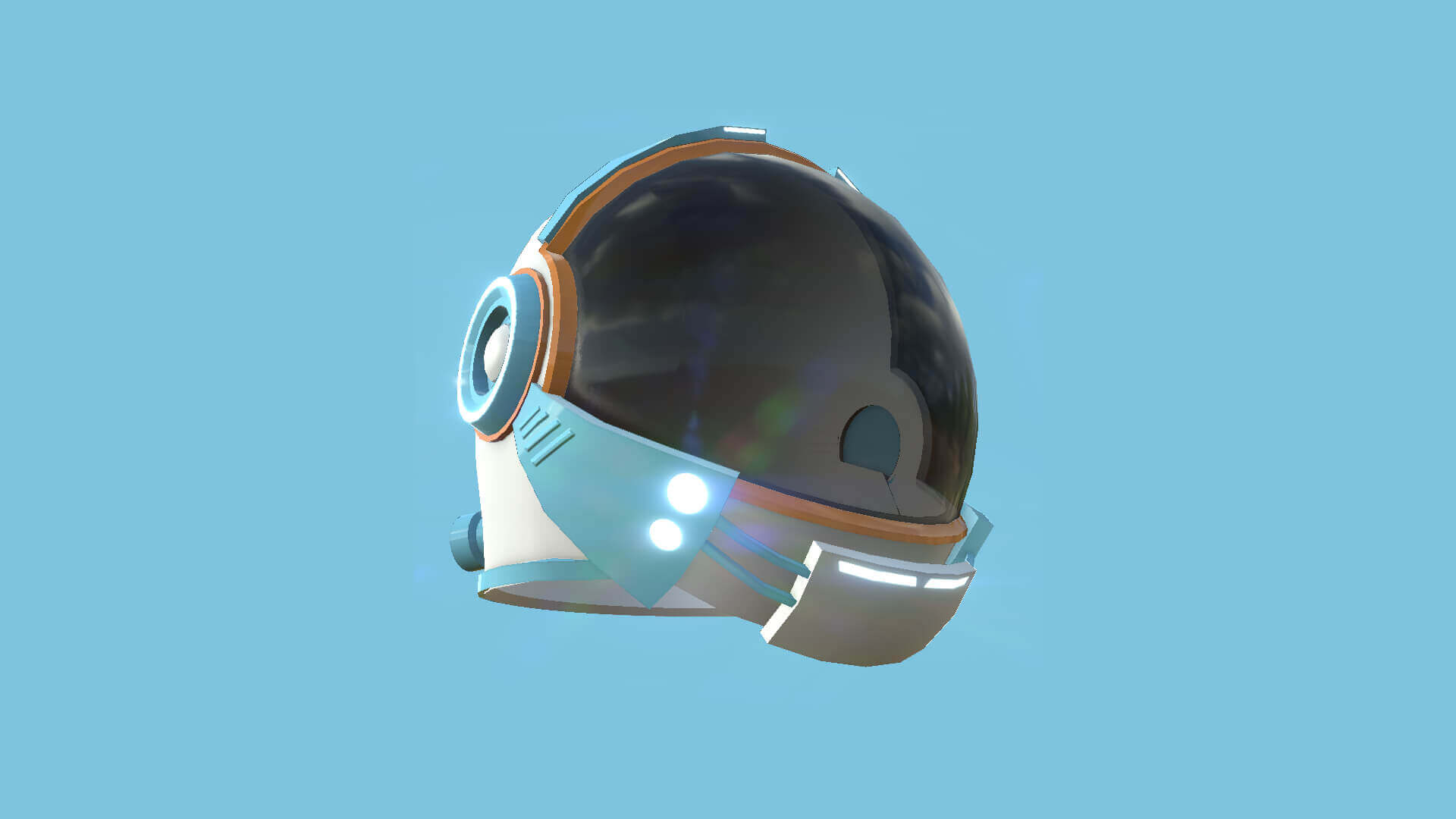 Astronaut Helmets Model A 02 - Blue and Orange by gsommer
