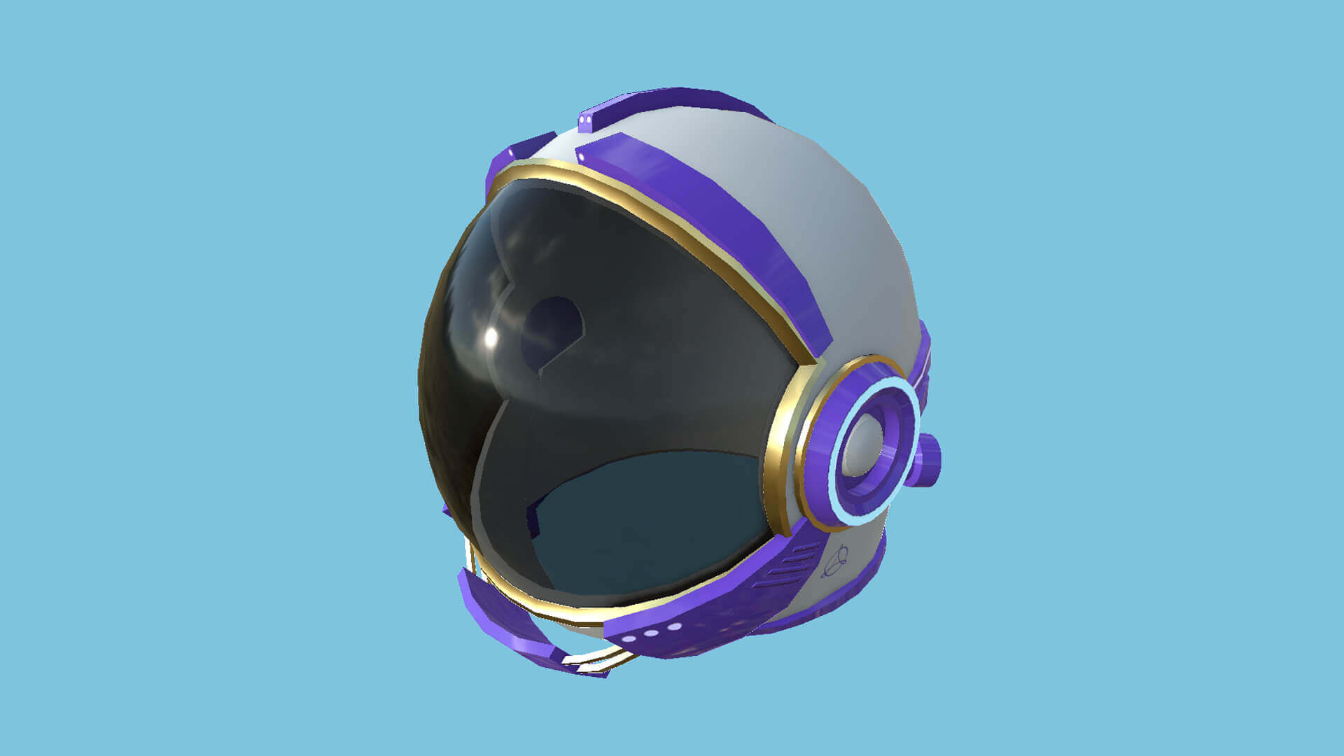 Astronaut Helmets Model A 04 - Purple and Gold by gsommer