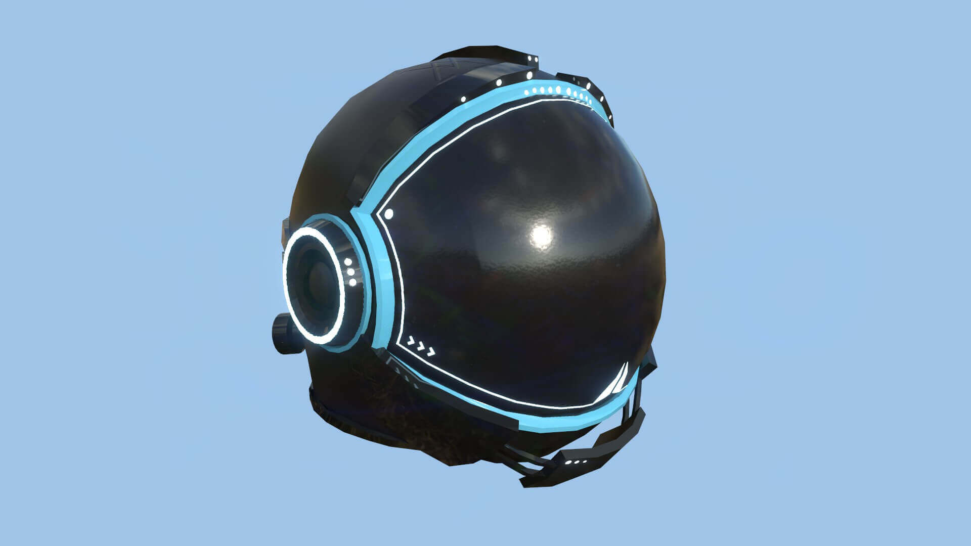 Astronaut Helmets Model A 07 - Black and Blue by gsommer