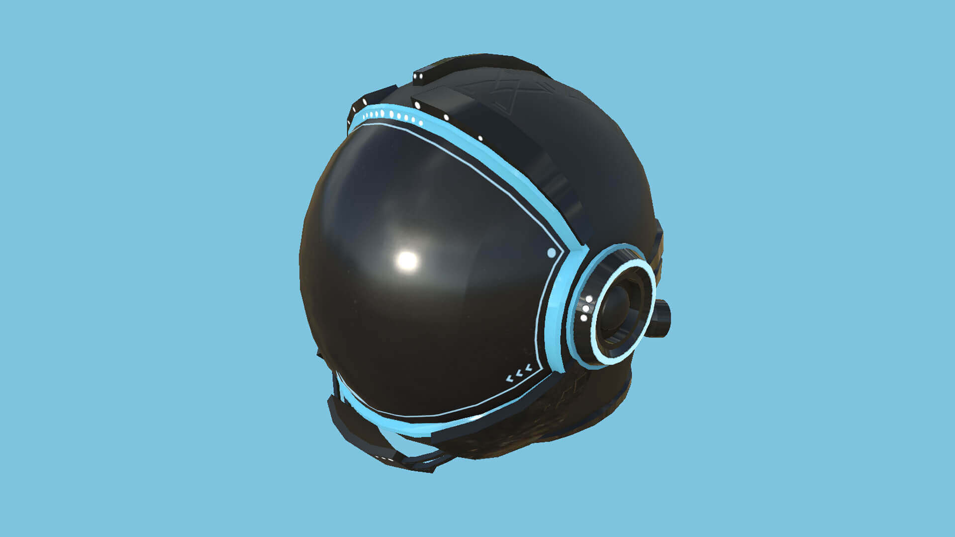 Astronaut Helmets Model A 07 - Black and Blue by gsommer