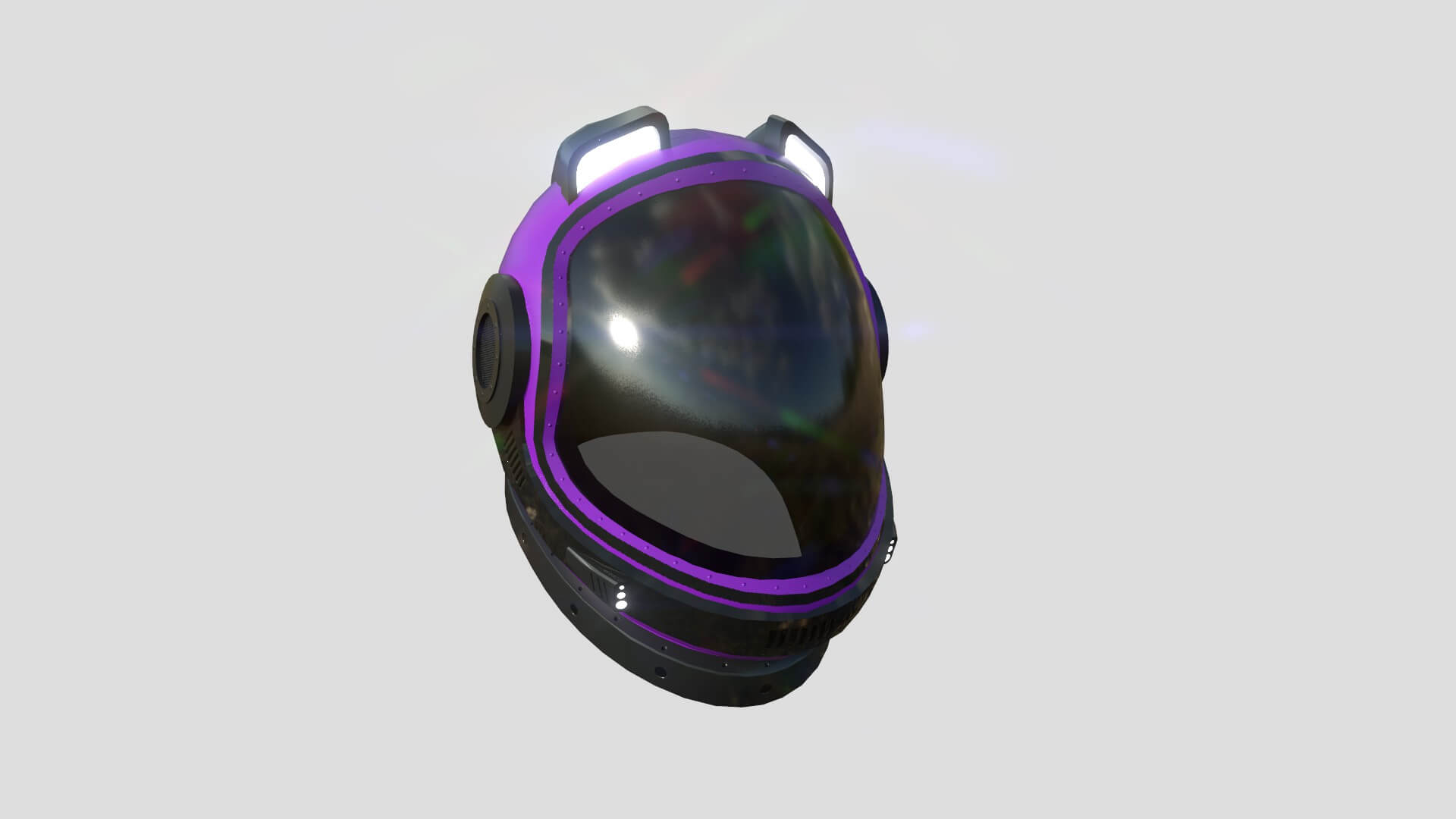 Astronaut Helmets Model B 06 - Black and Purple by gsommer