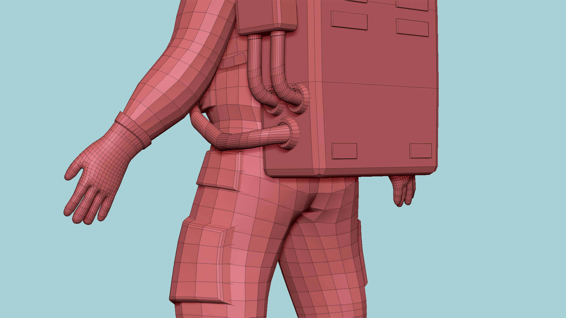 Astronaut Outfit 02 - Black 3D Model by gsommer